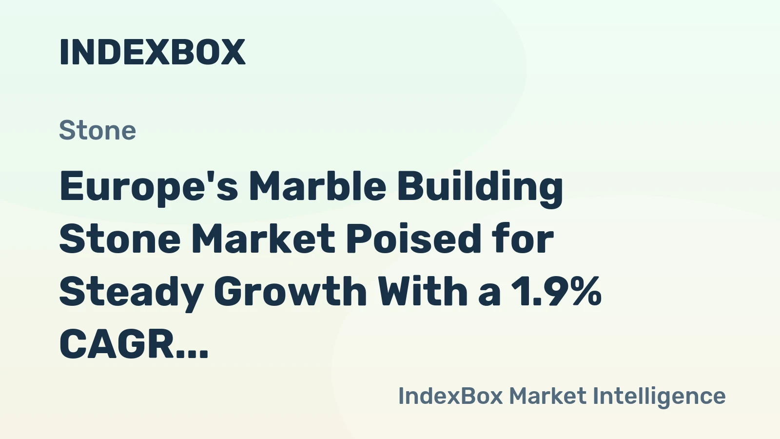 Europe's Marble Building Stone Market Poised for Steady Growth With a 1.9% CAGR in Value Through 2035