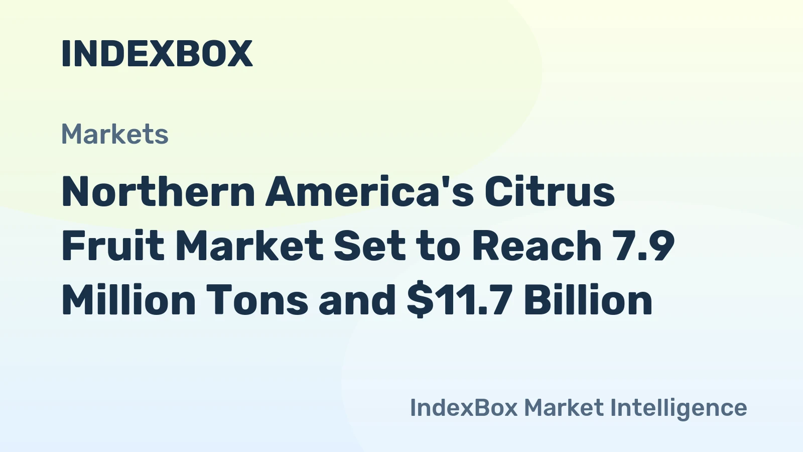 Northern America's Citrus Fruit Market Set to Reach 7.9 Million Tons and $11.7 Billion