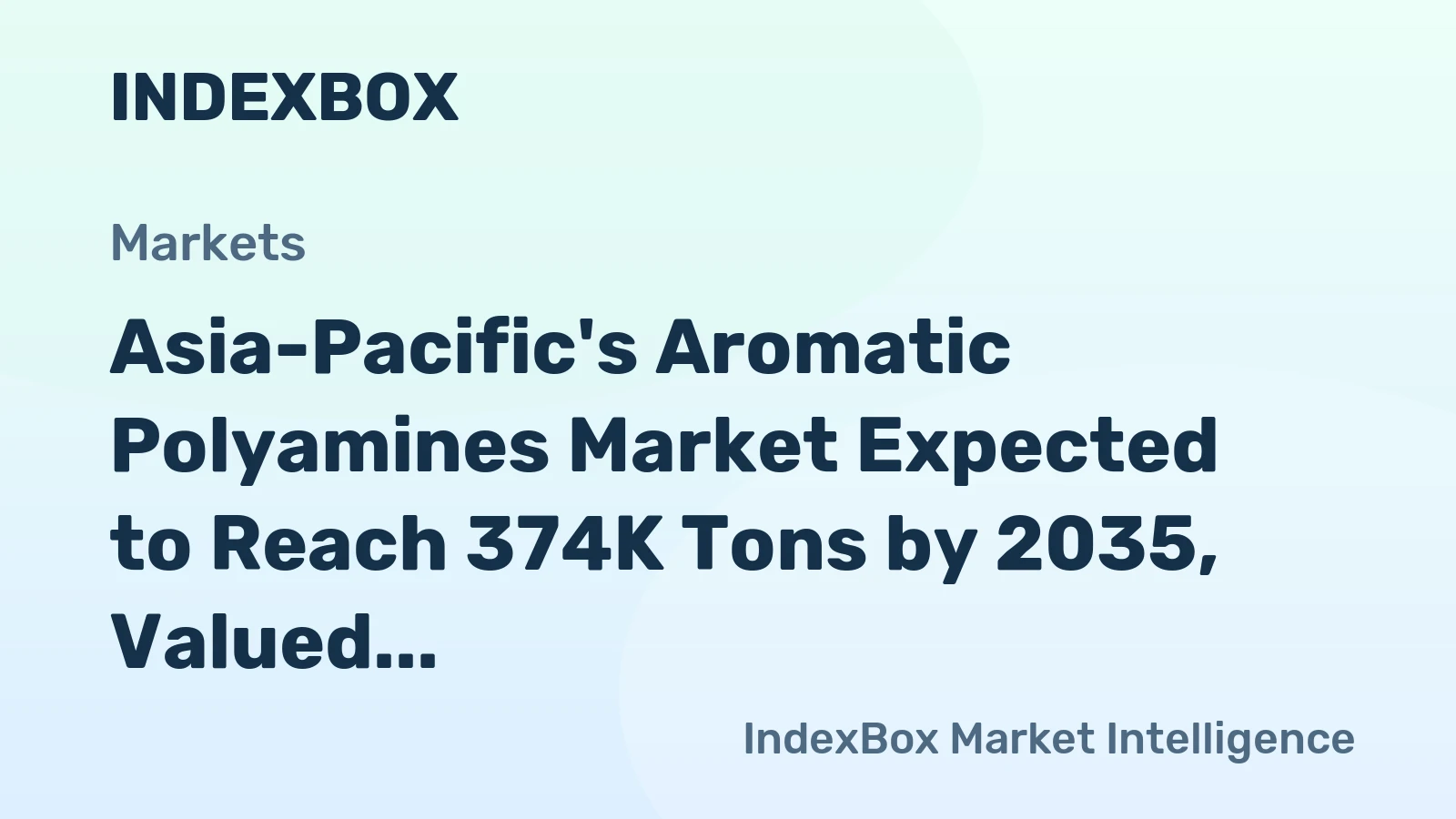 Asia-Pacific's Aromatic Polyamines Market Expected to Reach 374K Tons by 2035, Valued at $1.8B