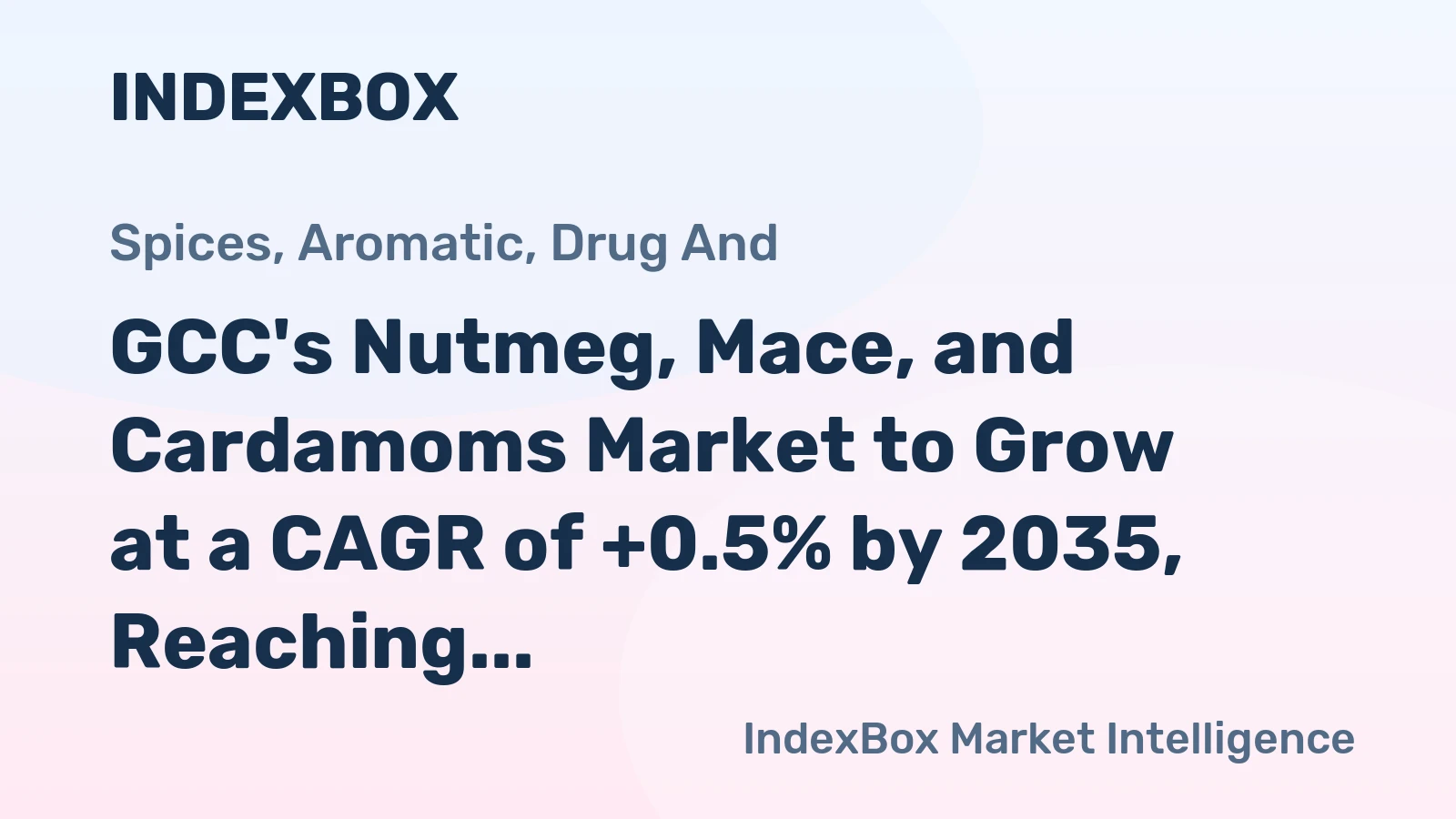 GCC's Nutmeg, Mace, and Cardamoms Market to Grow at a CAGR of +0.5% by 2035, Reaching $381M in Value