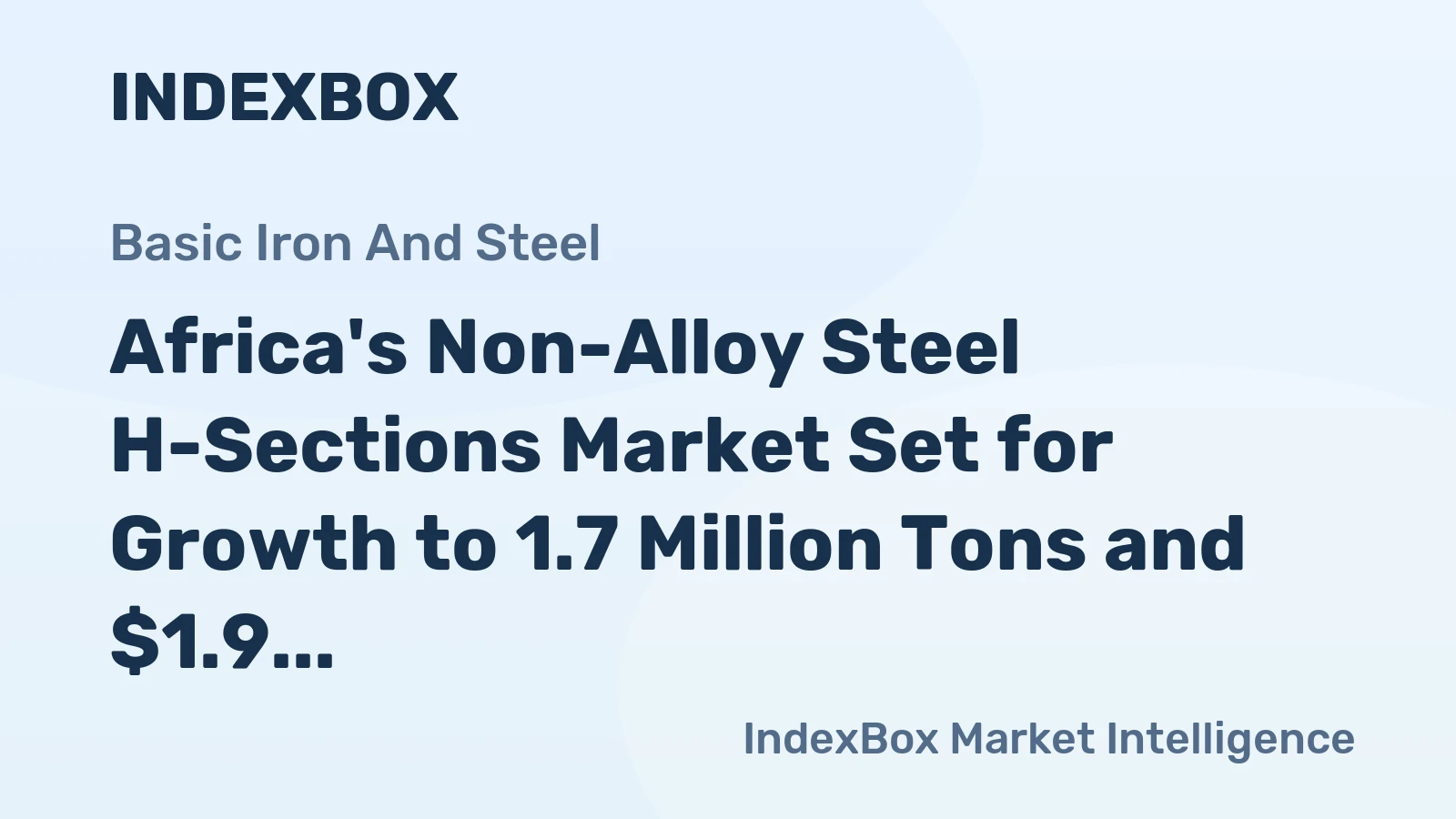 Africa's Non-Alloy Steel H-Sections Market Set for Growth to 1.7 Million Tons and $1.9 Billion by 2035