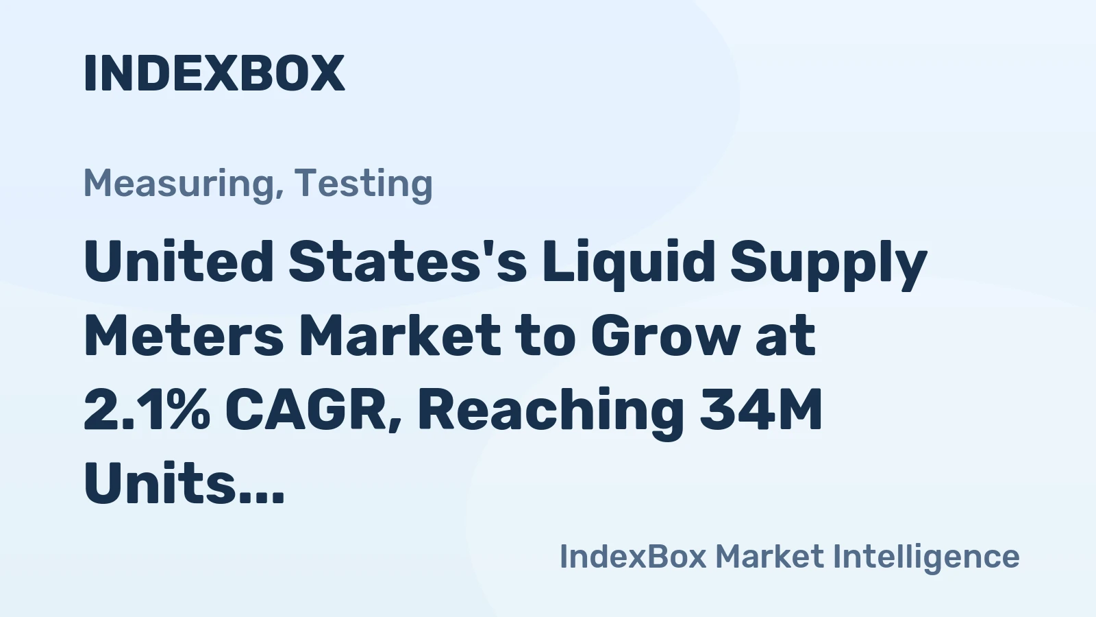 United States's Liquid Supply Meters Market to Grow at 2.1% CAGR, Reaching 34M Units by 2035