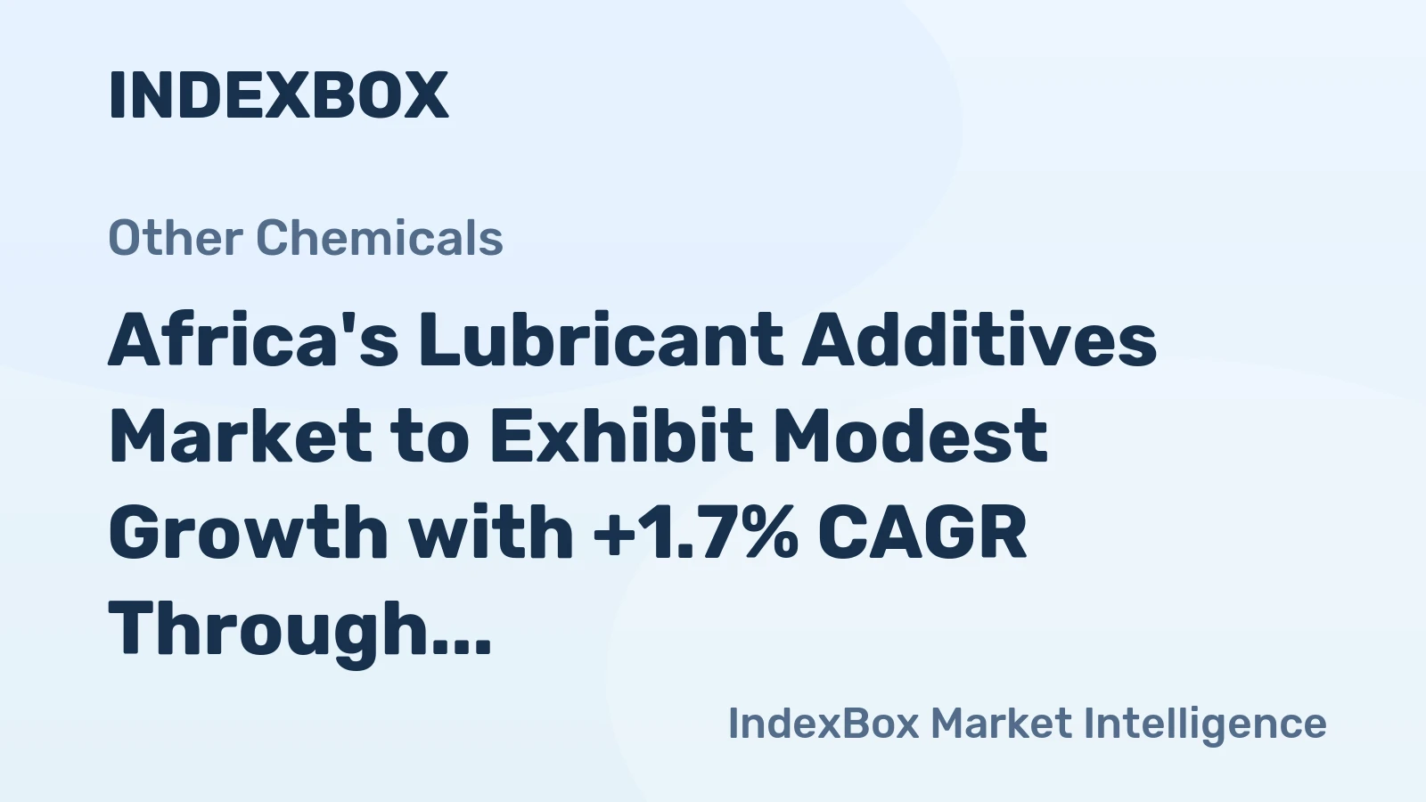 Africa's Lubricant Additives Market to Exhibit Modest Growth with +1.7% CAGR Through 2035