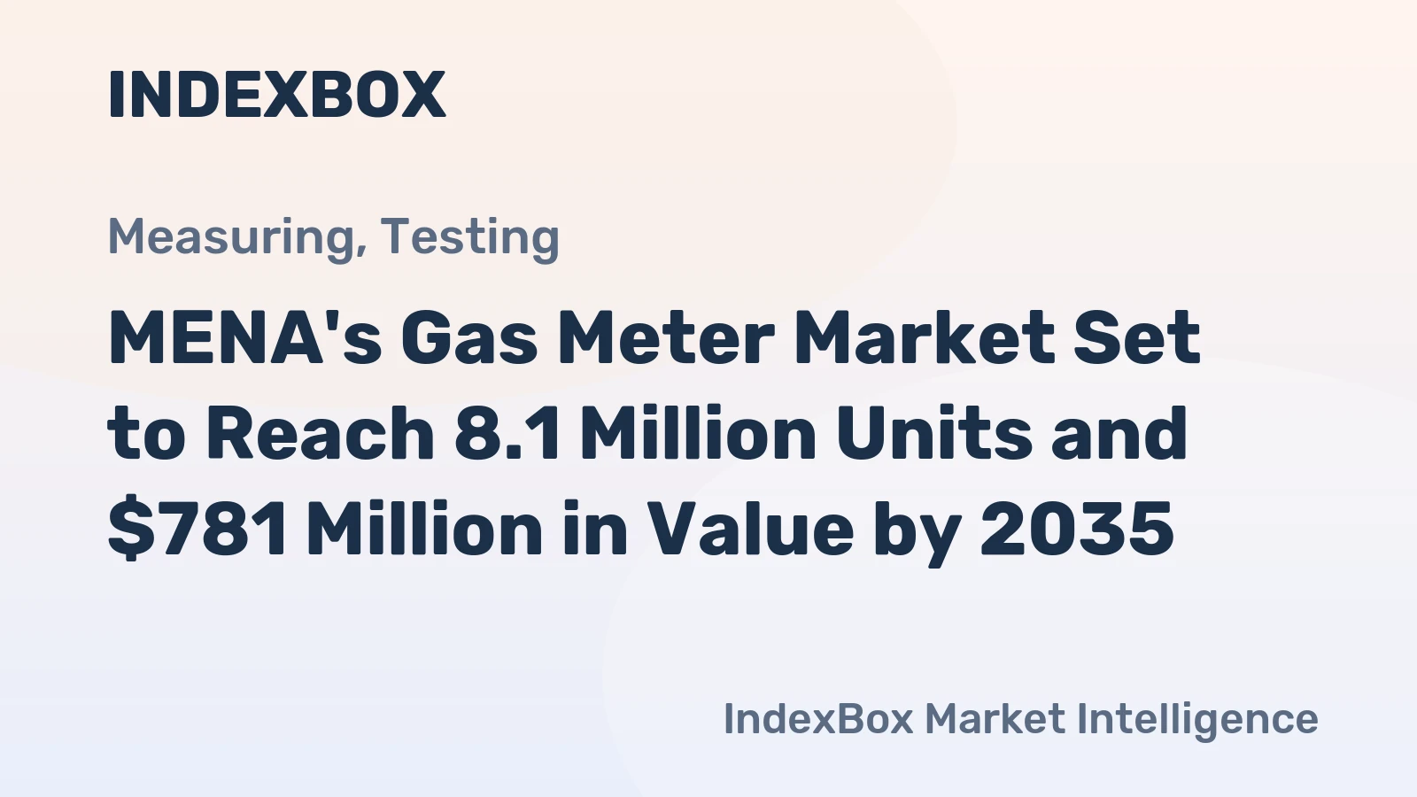 MENA's Gas Meter Market Set to Reach 8.1 Million Units and $781 Million in Value by 2035