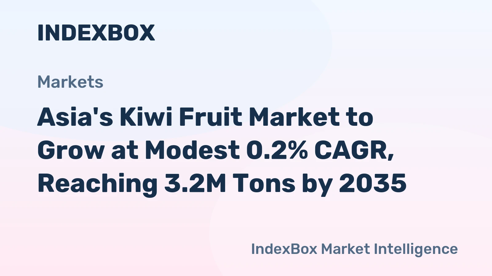 Asia's Kiwi Fruit Market to Grow at Modest 0.2% CAGR, Reaching 3.2M Tons by 2035