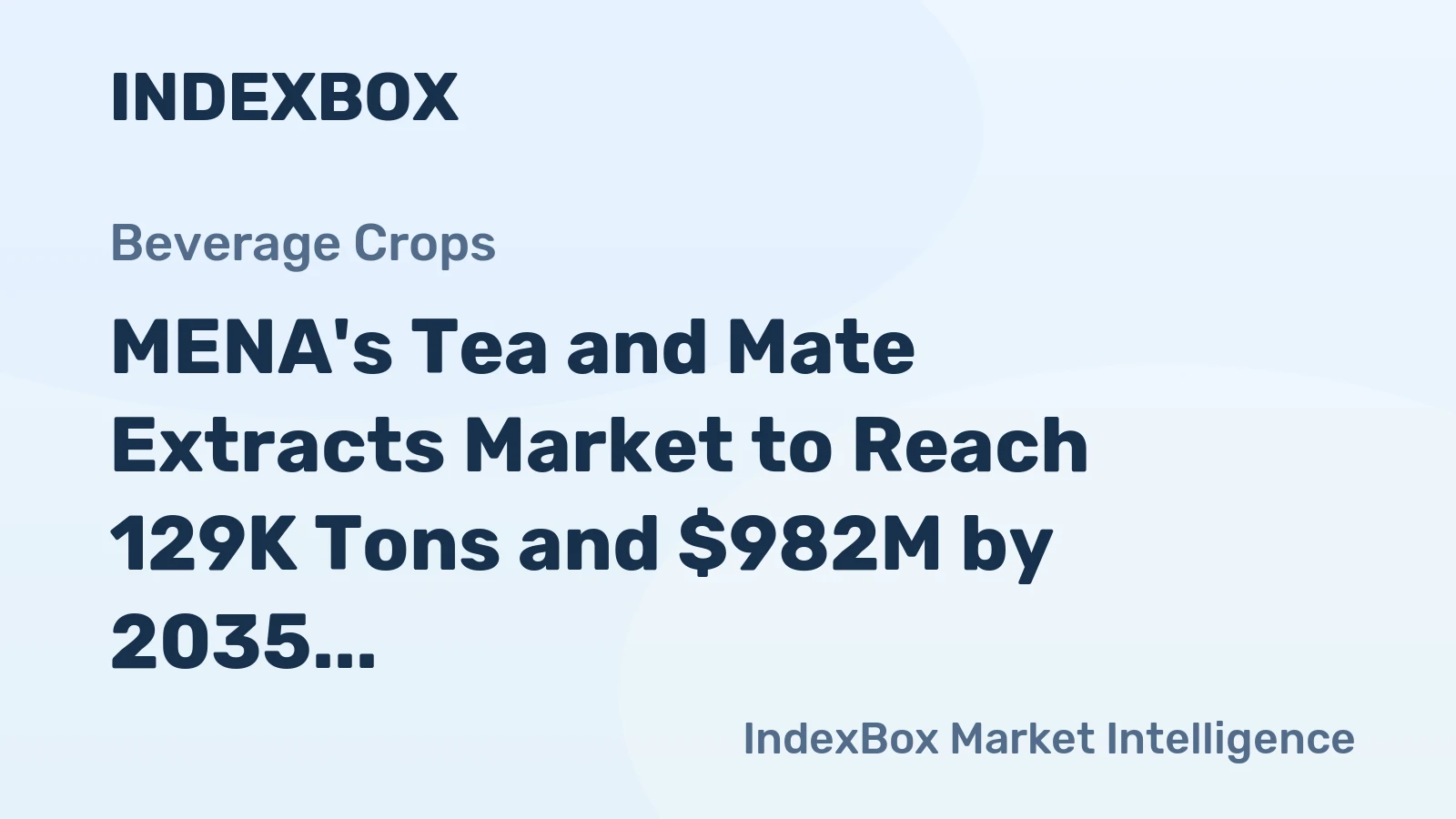 MENA's Tea and Mate Extracts Market to Reach 129K Tons and $982M by 2035