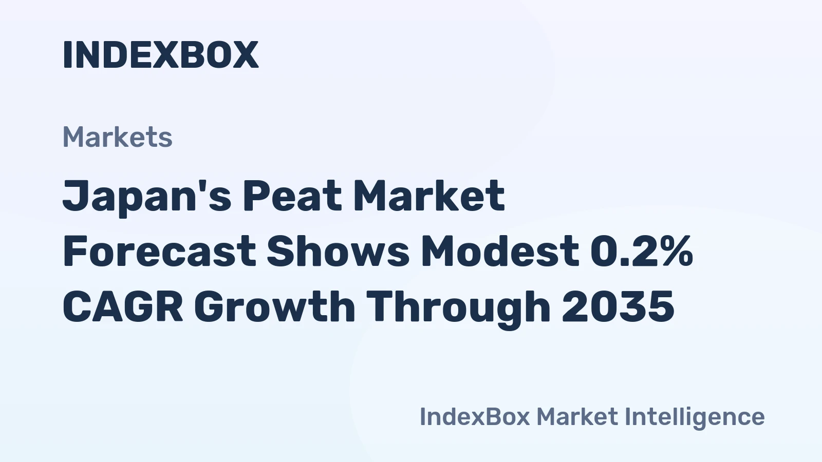 Japan's Peat Market Forecast Shows Modest 0.2% CAGR Growth Through 2035