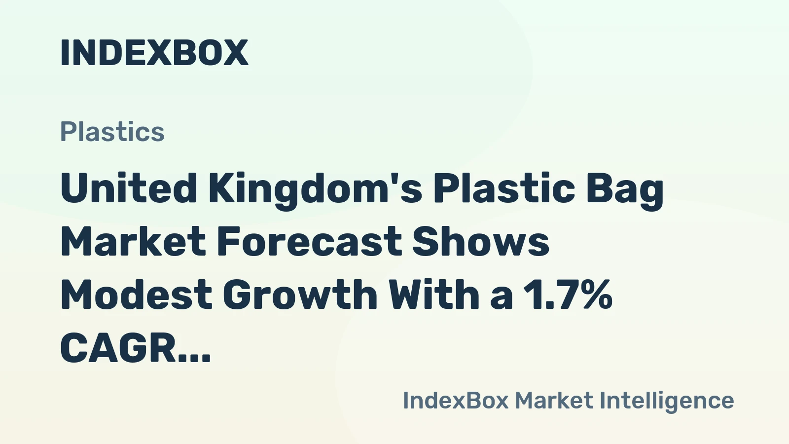 United Kingdom's Plastic Bag Market Forecast Shows Modest Growth With a 1.7% CAGR Through 2035
