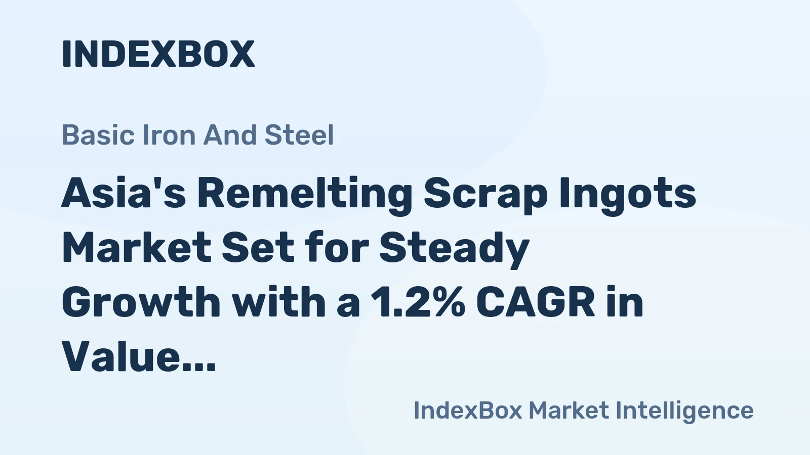 Asia's Remelting Scrap Ingots Market Set for Steady Growth with a 1.2% CAGR in Value