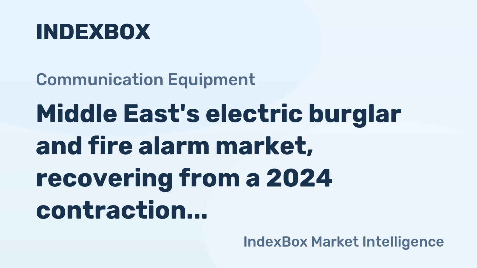 Middle East's electric burglar and fire alarm market, recovering from a 2024 contraction, is forecast to grow to 39M units and $998M in value by 2035.