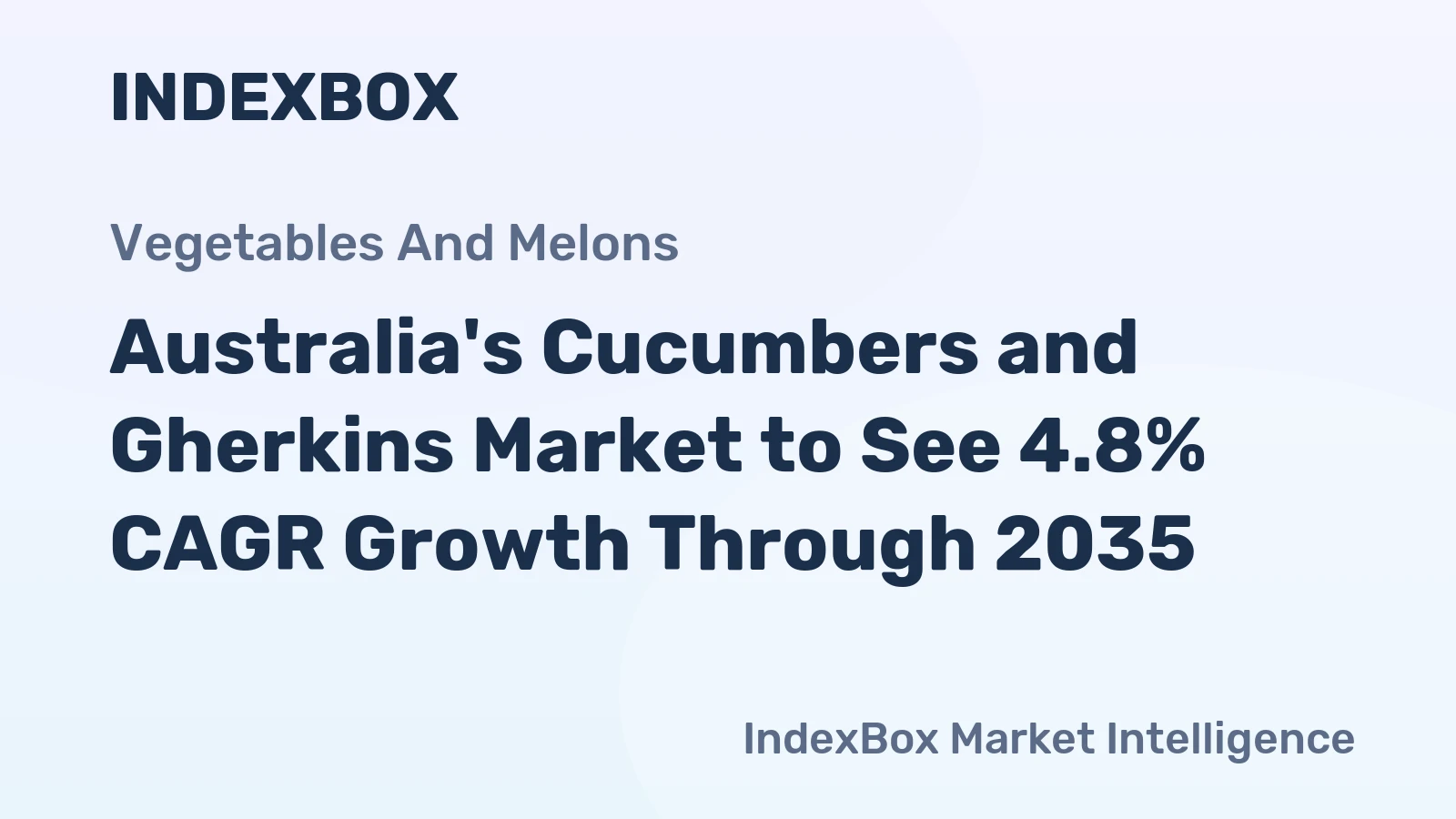 Australia's Cucumbers and Gherkins Market to See 4.8% CAGR Growth Through 2035