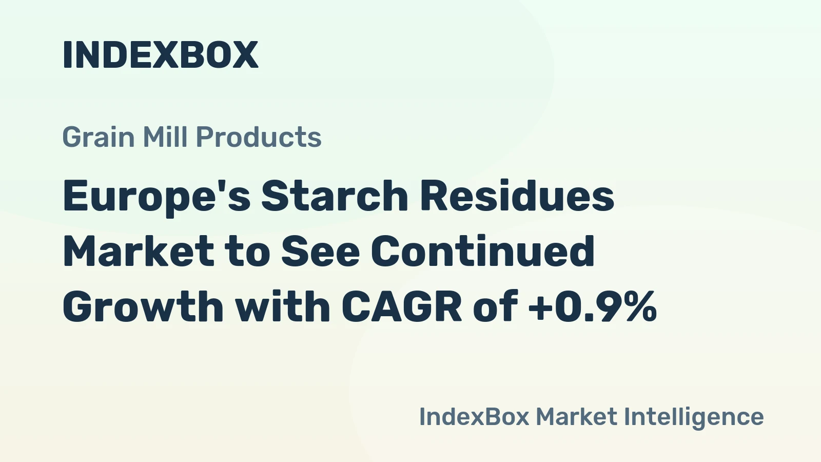 Europe's Starch Residues Market to See Continued Growth with CAGR of +0.9%