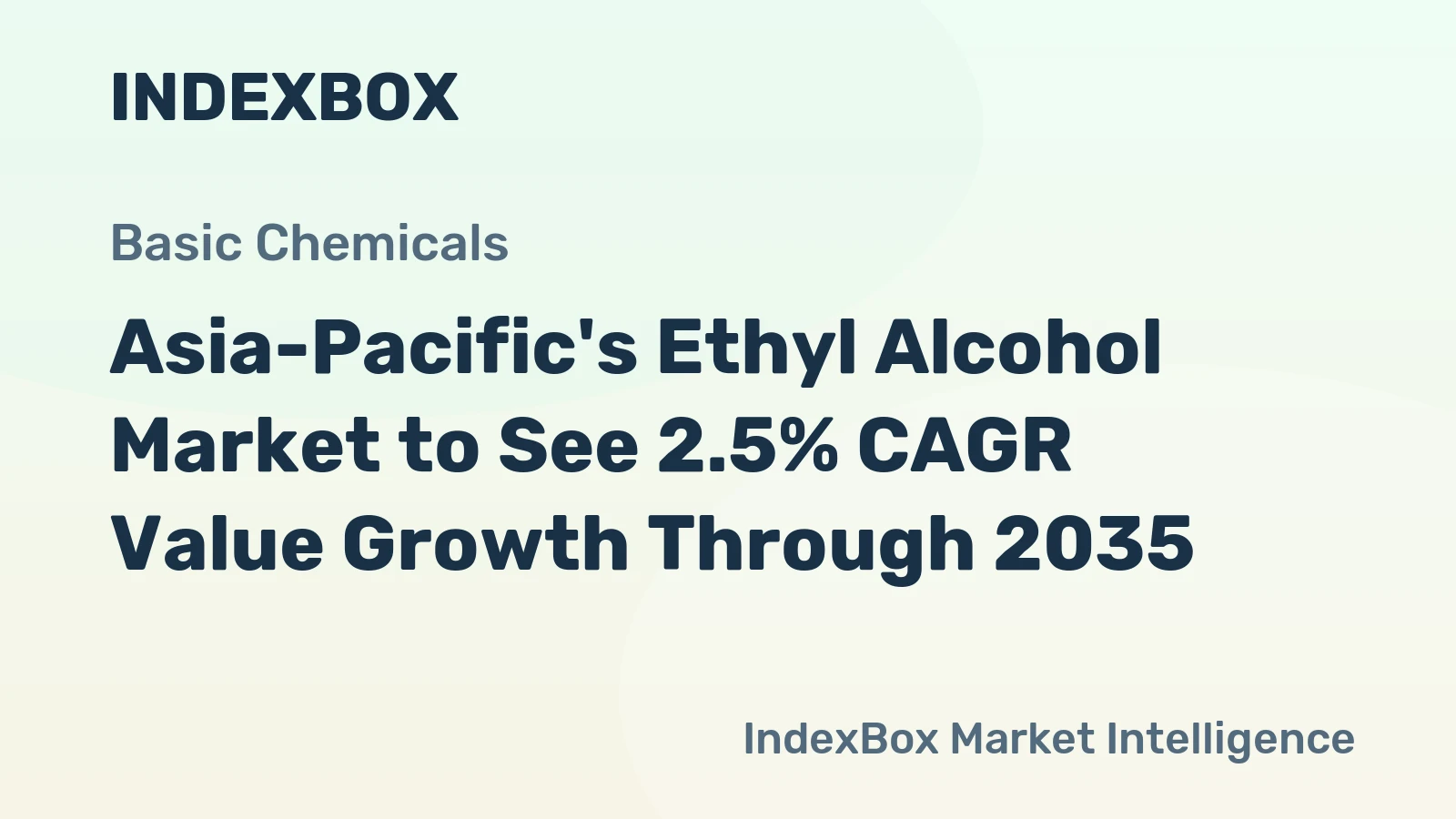 Asia-Pacific's Ethyl Alcohol Market to See 2.5% CAGR Value Growth Through 2035