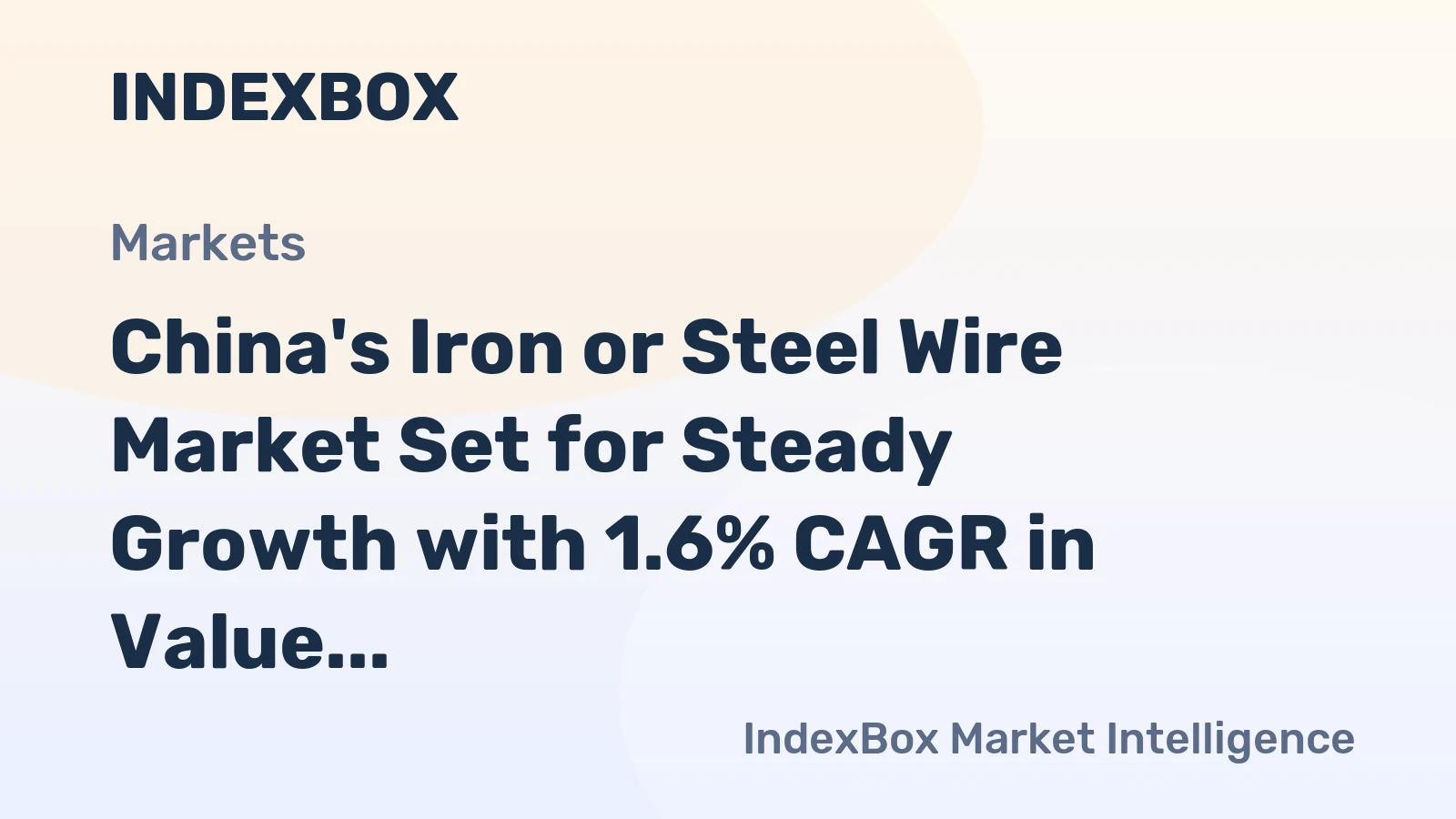 China's Iron or Steel Wire Market Set for Steady Growth with 1.6% CAGR in Value Through 2035