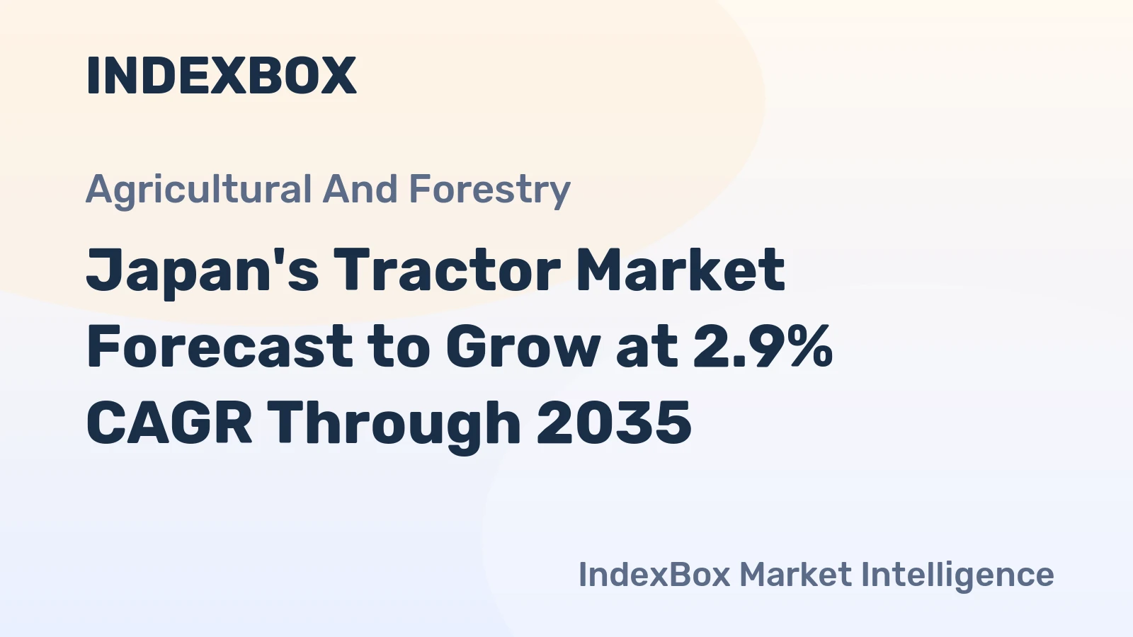 Japan's Tractor Market Forecast to Grow at 2.9% CAGR Through 2035