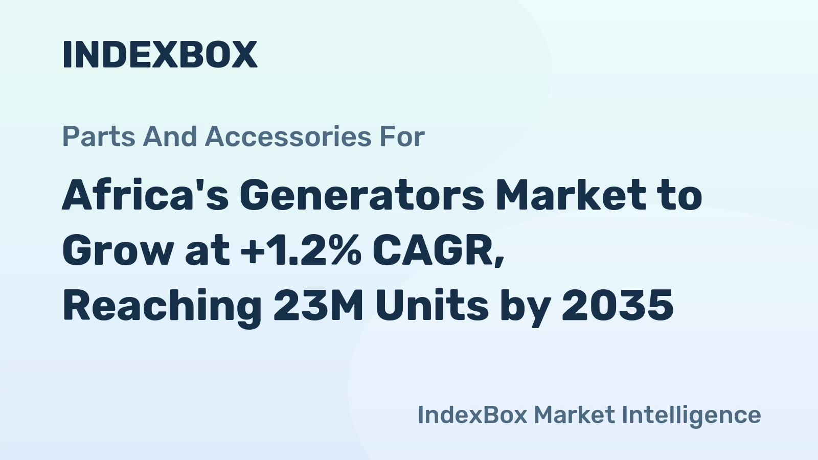 Africa's Generators Market to Grow at +1.2% CAGR, Reaching 23M Units by 2035