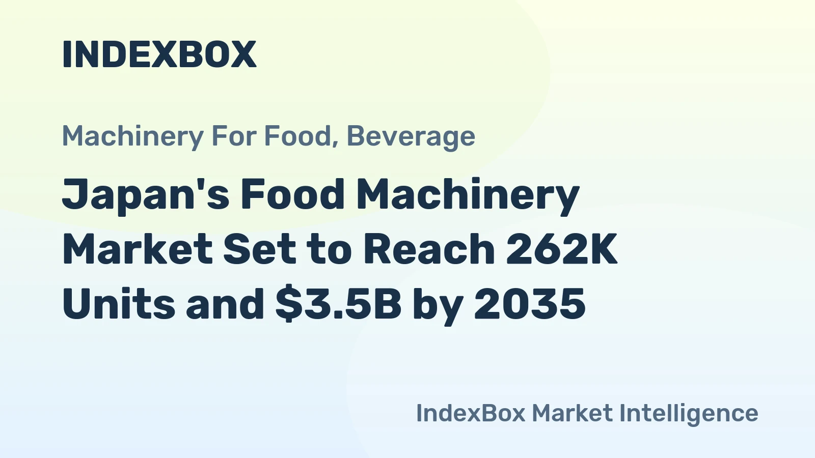 Japan's Food Machinery Market Set to Reach 262K Units and $3.5B by 2035