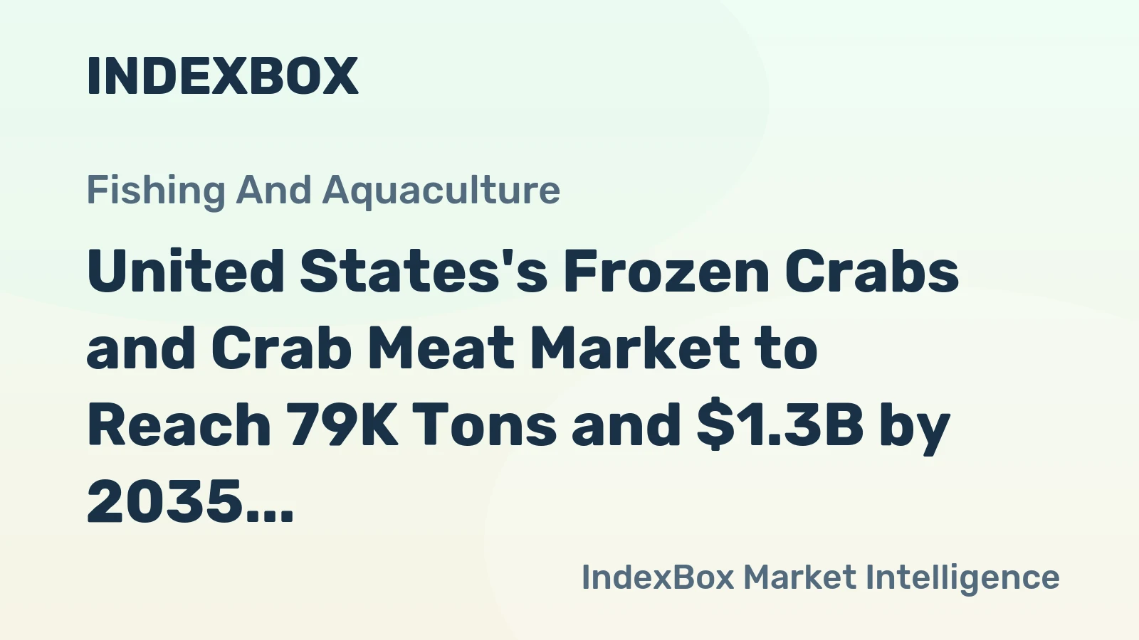 United States's Frozen Crabs and Crab Meat Market to Reach 79K Tons and $1.3B by 2035
