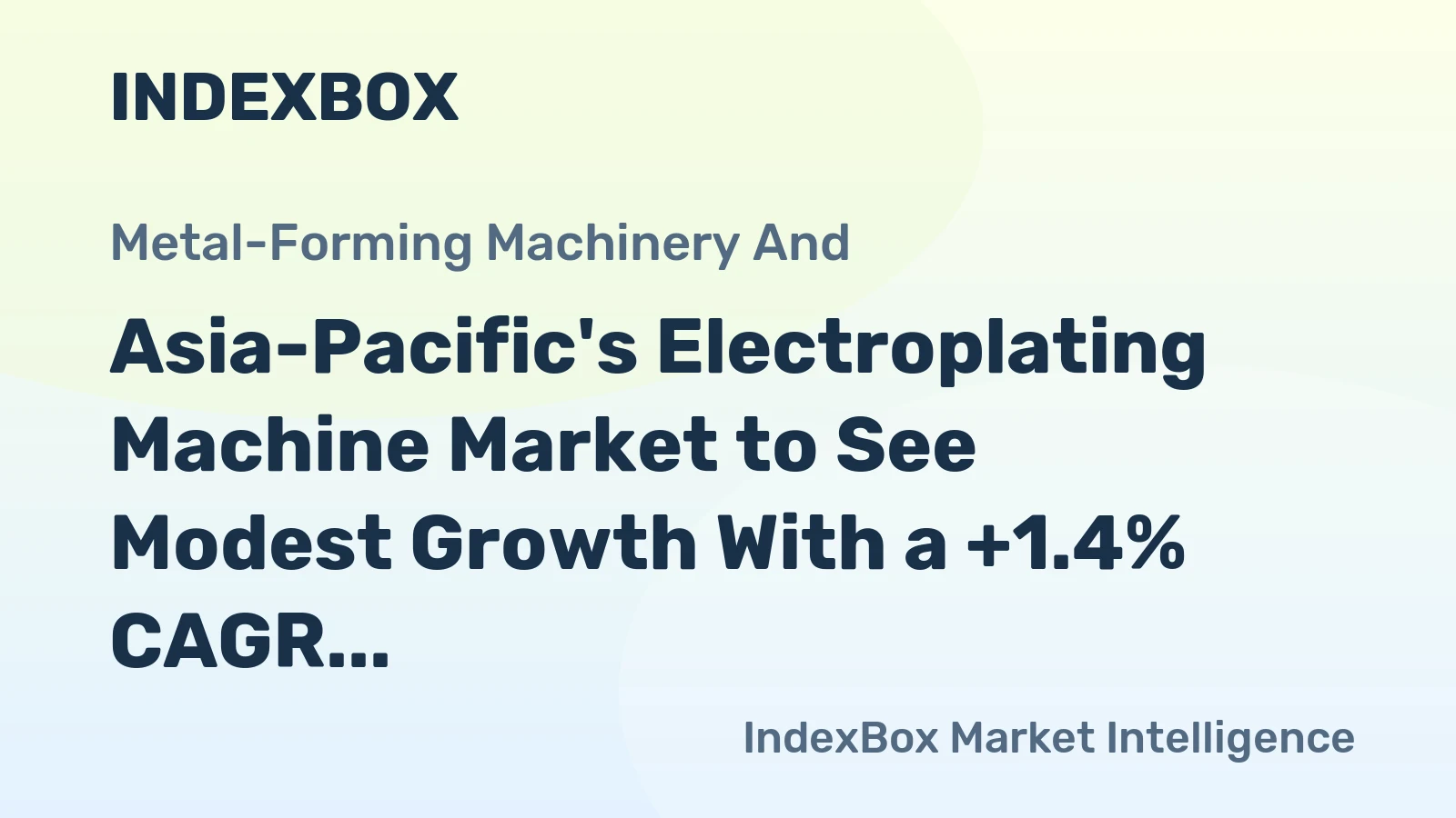 Asia-Pacific's Electroplating Machine Market to See Modest Growth With a +1.4% CAGR Through 2035