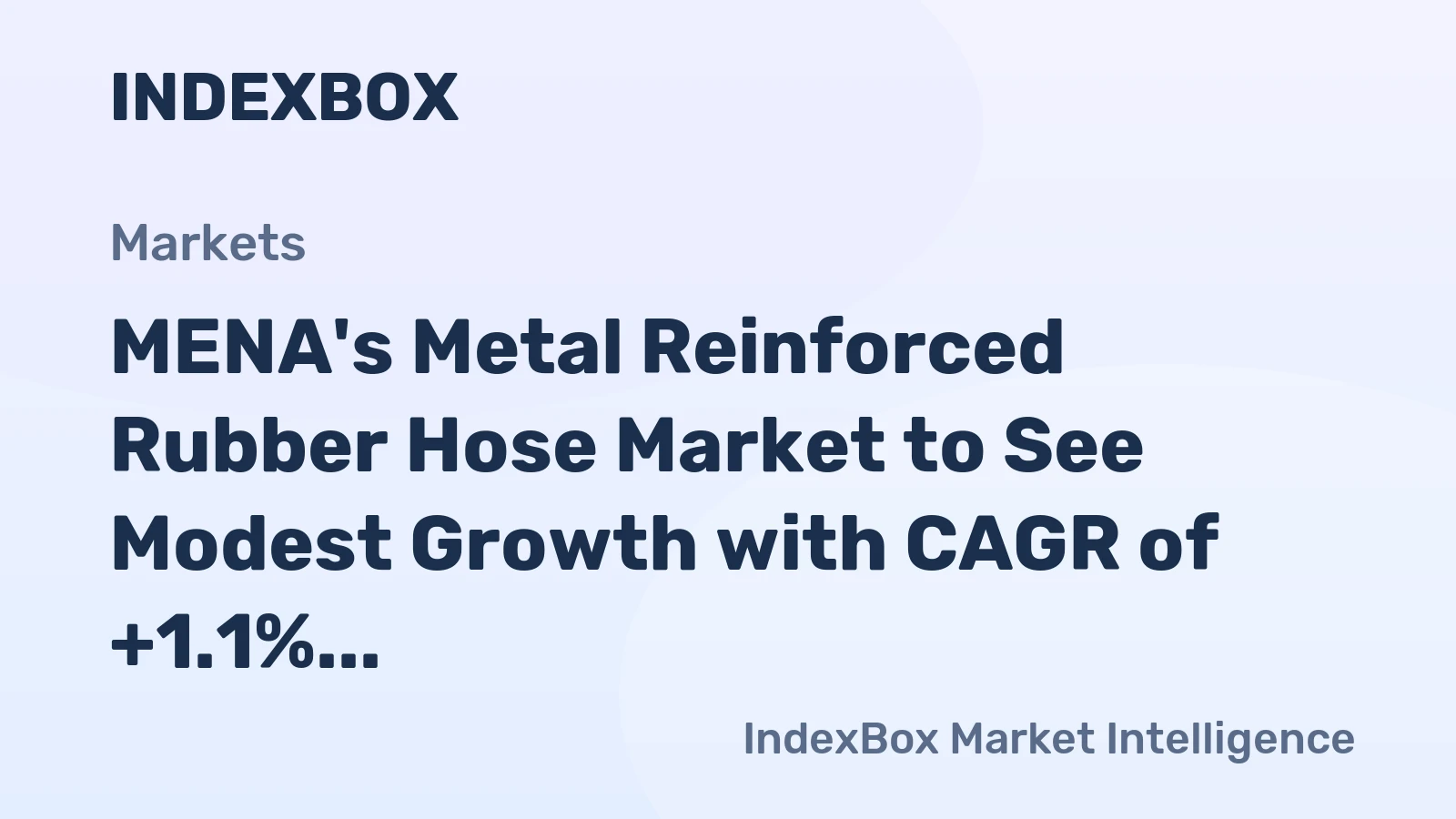 MENA's Metal Reinforced Rubber Hose Market to See Modest Growth with CAGR of +1.1% by 2035