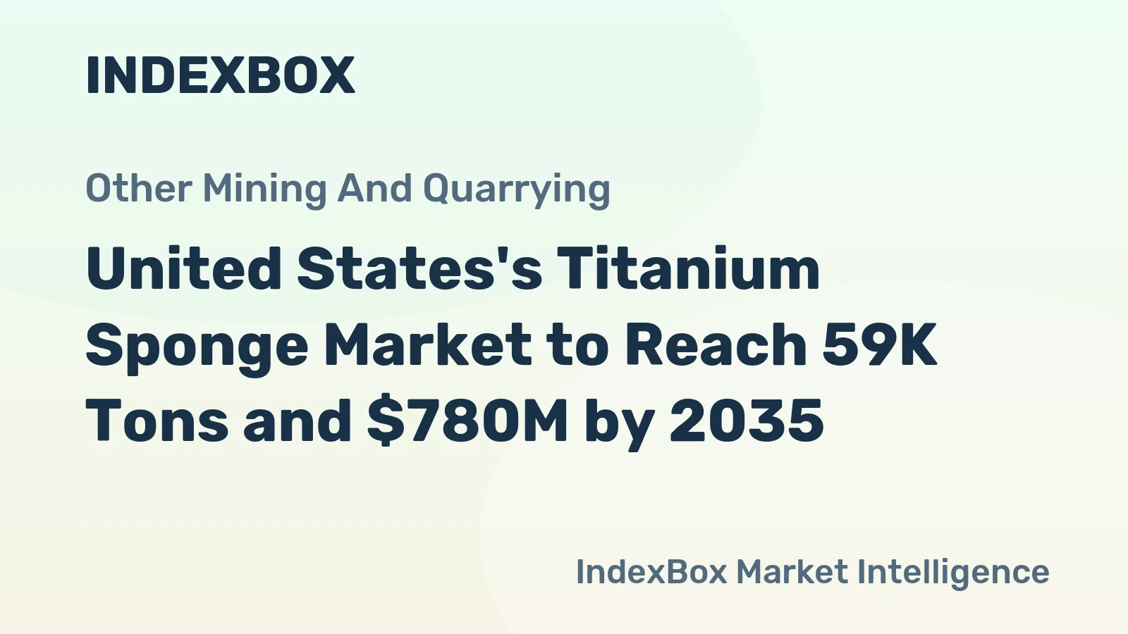 United States's Titanium Sponge Market to Reach 59K Tons and $780M by 2035