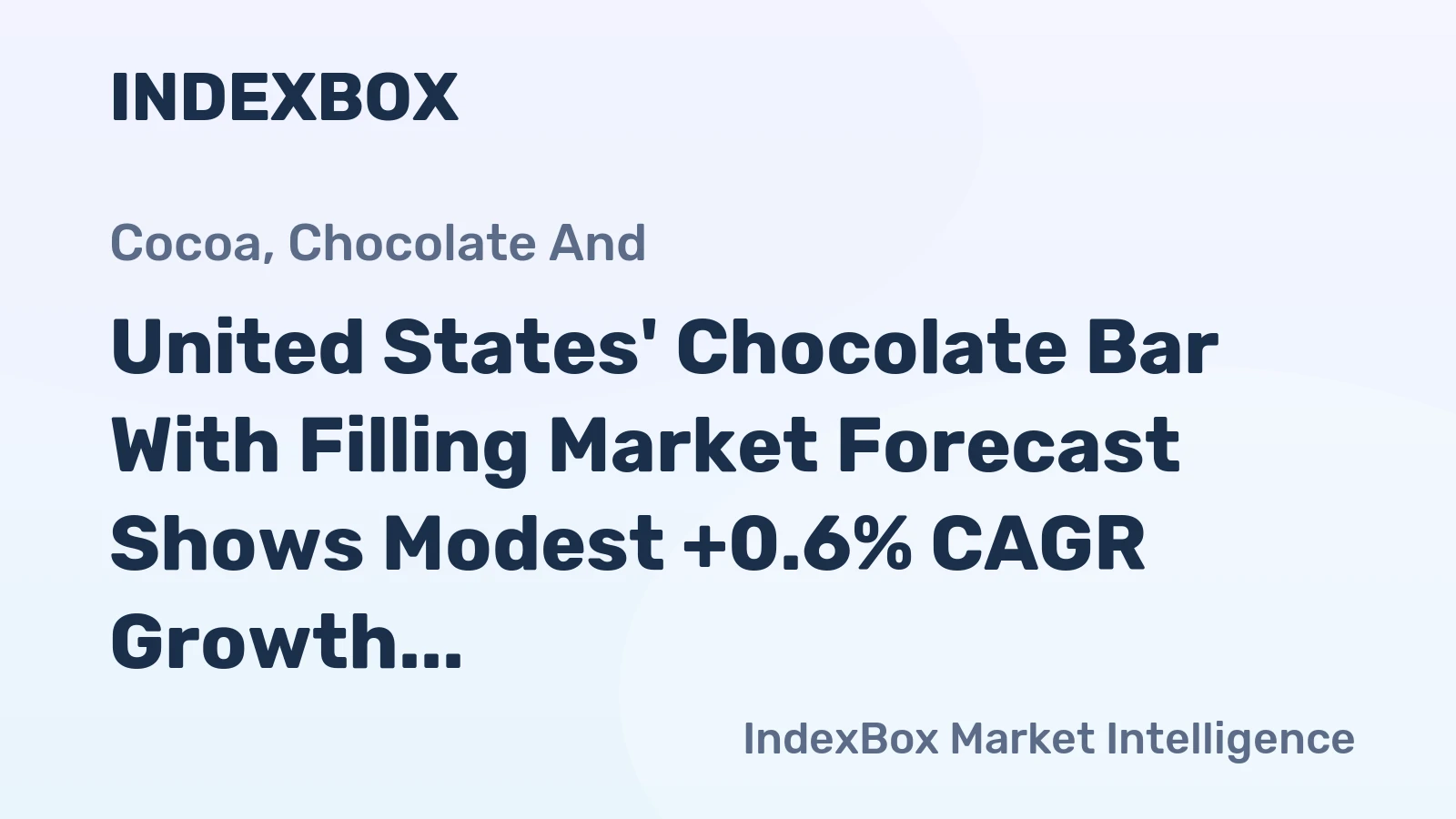 United States' Chocolate Bar With Filling Market Forecast Shows Modest +0.6% CAGR Growth Through 2035