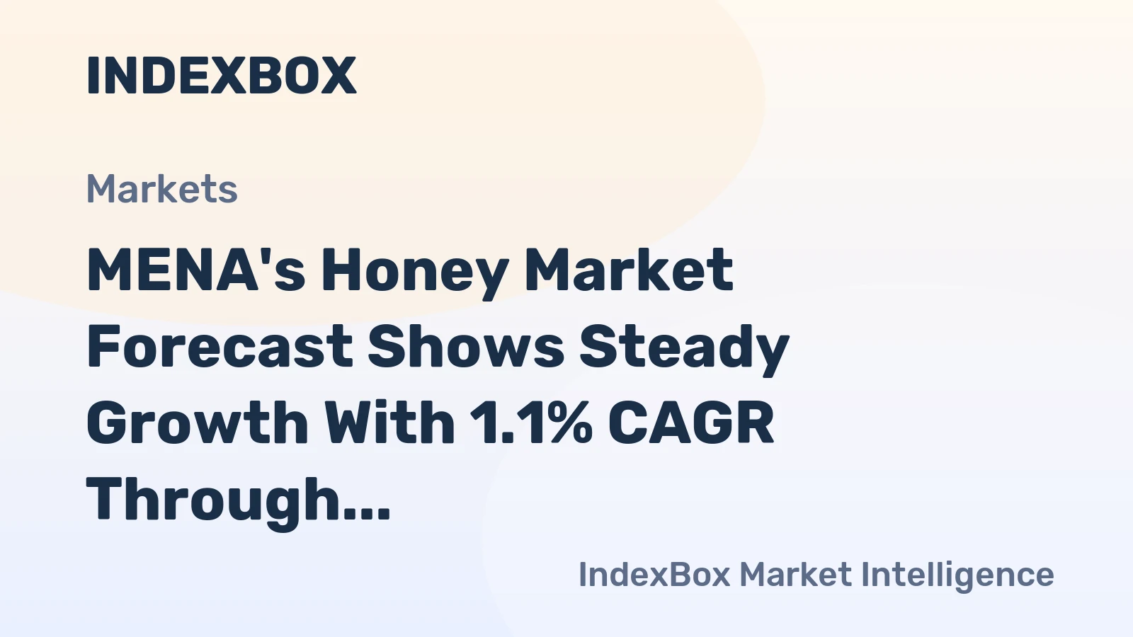 MENA's Honey Market Forecast Shows Steady Growth With 1.1% CAGR Through 2035