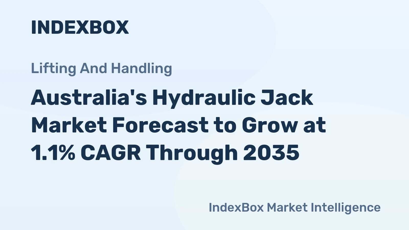 Australia's Hydraulic Jack Market Forecast to Grow at 1.1% CAGR Through 2035