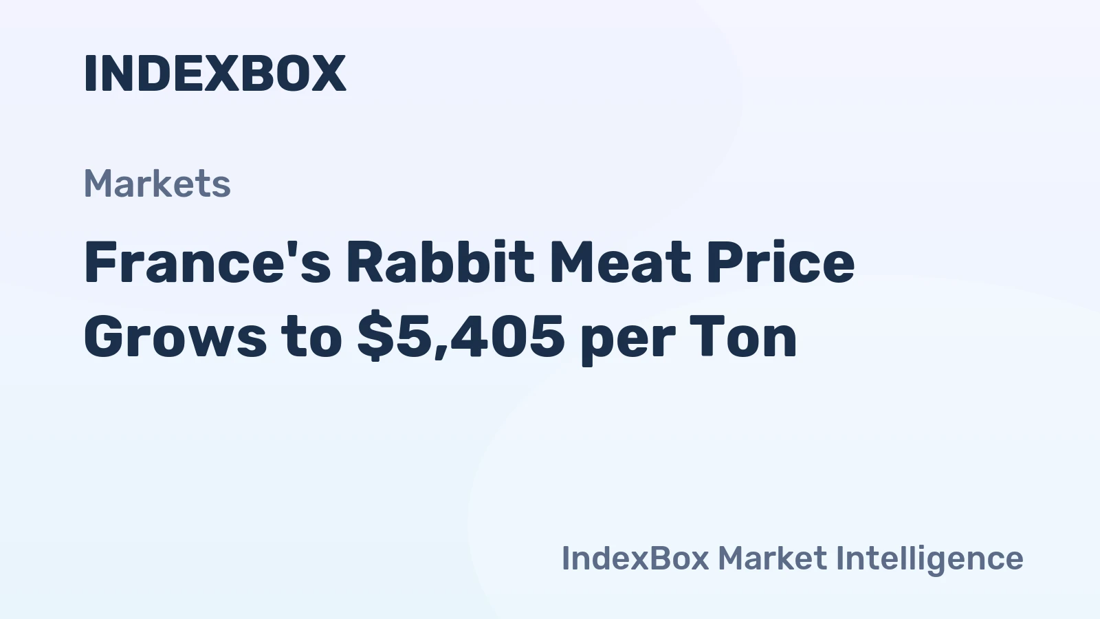 France's Rabbit Meat Price Grows to $5,405 per Ton