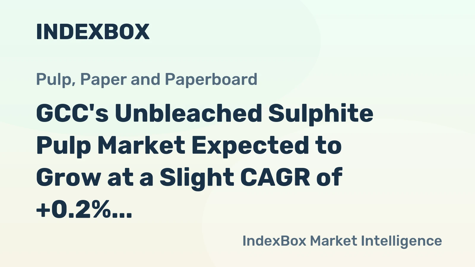 GCC's Unbleached Sulphite Pulp Market Expected to Grow at a Slight CAGR of +0.2% from 2024 to 2035