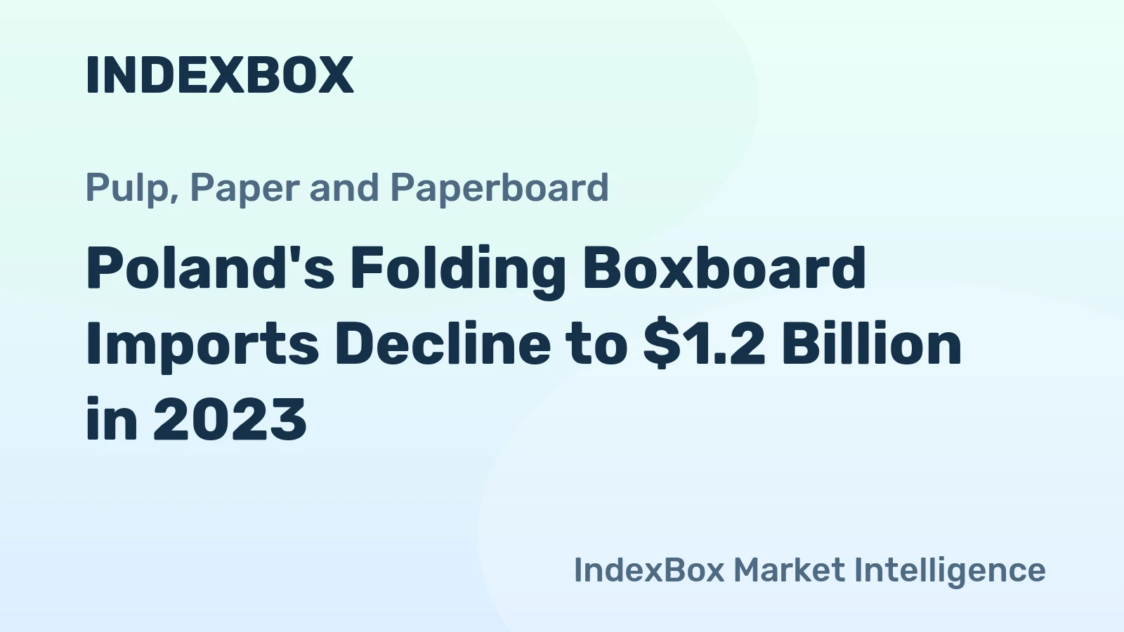 Poland's Folding Boxboard Imports Decline to $1.2 Billion in 2023
