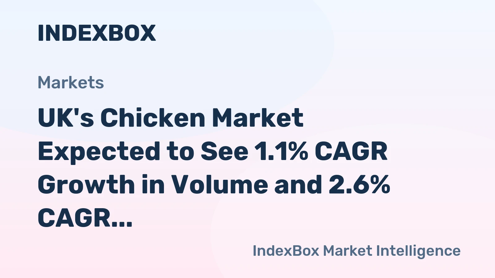 UK's Chicken Market Expected to See 1.1% CAGR Growth in Volume and 2.6% CAGR Growth in Value from 2024 to 2035