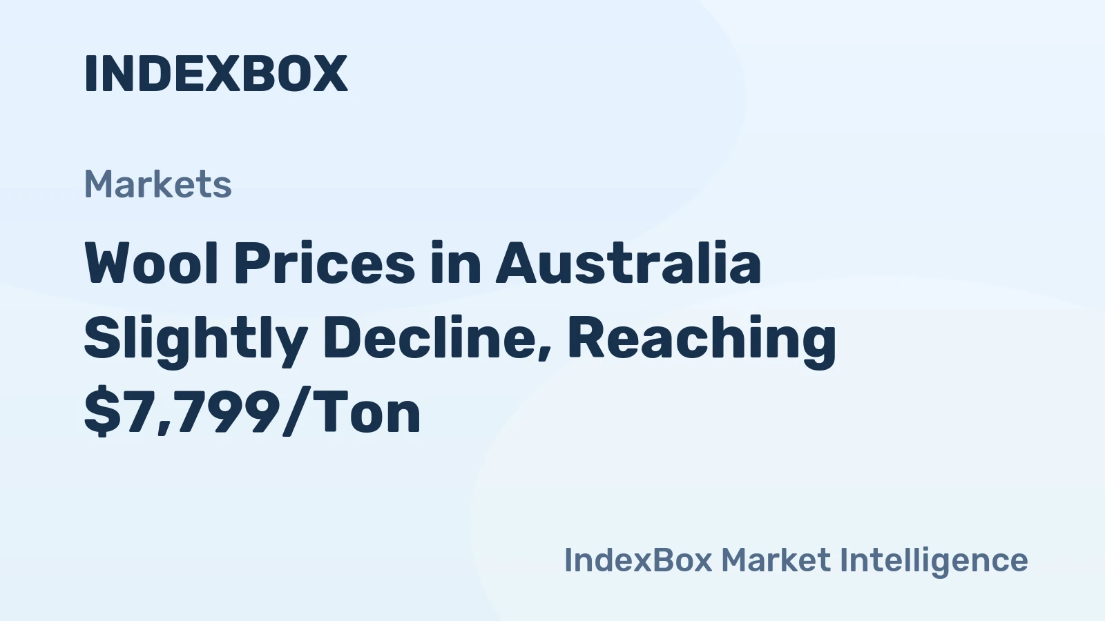 Wool Prices in Australia Slightly Decline, Reaching $7,799/Ton