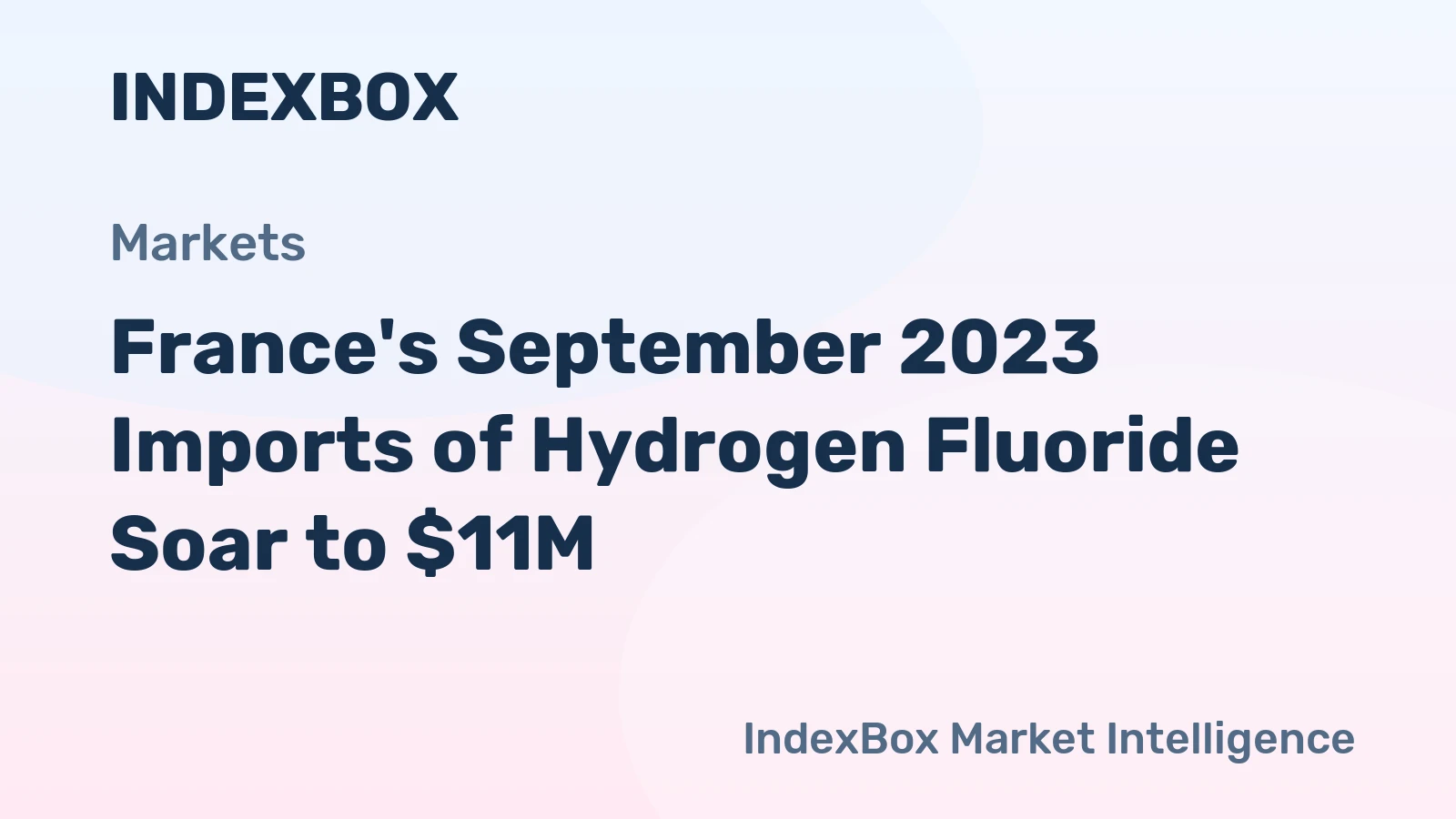France's September 2023 Imports of Hydrogen Fluoride Soar to $11M