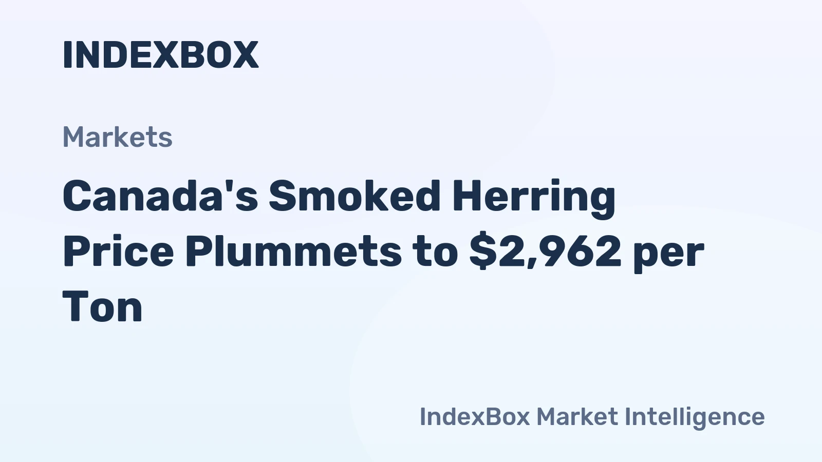 Canada's Smoked Herring Price Plummets to $2,962 per Ton