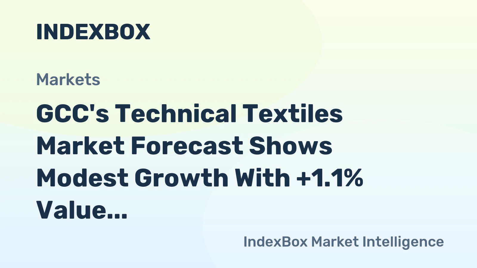 GCC's Technical Textiles Market Forecast Shows Modest Growth With +1.1% Value CAGR Through 2035