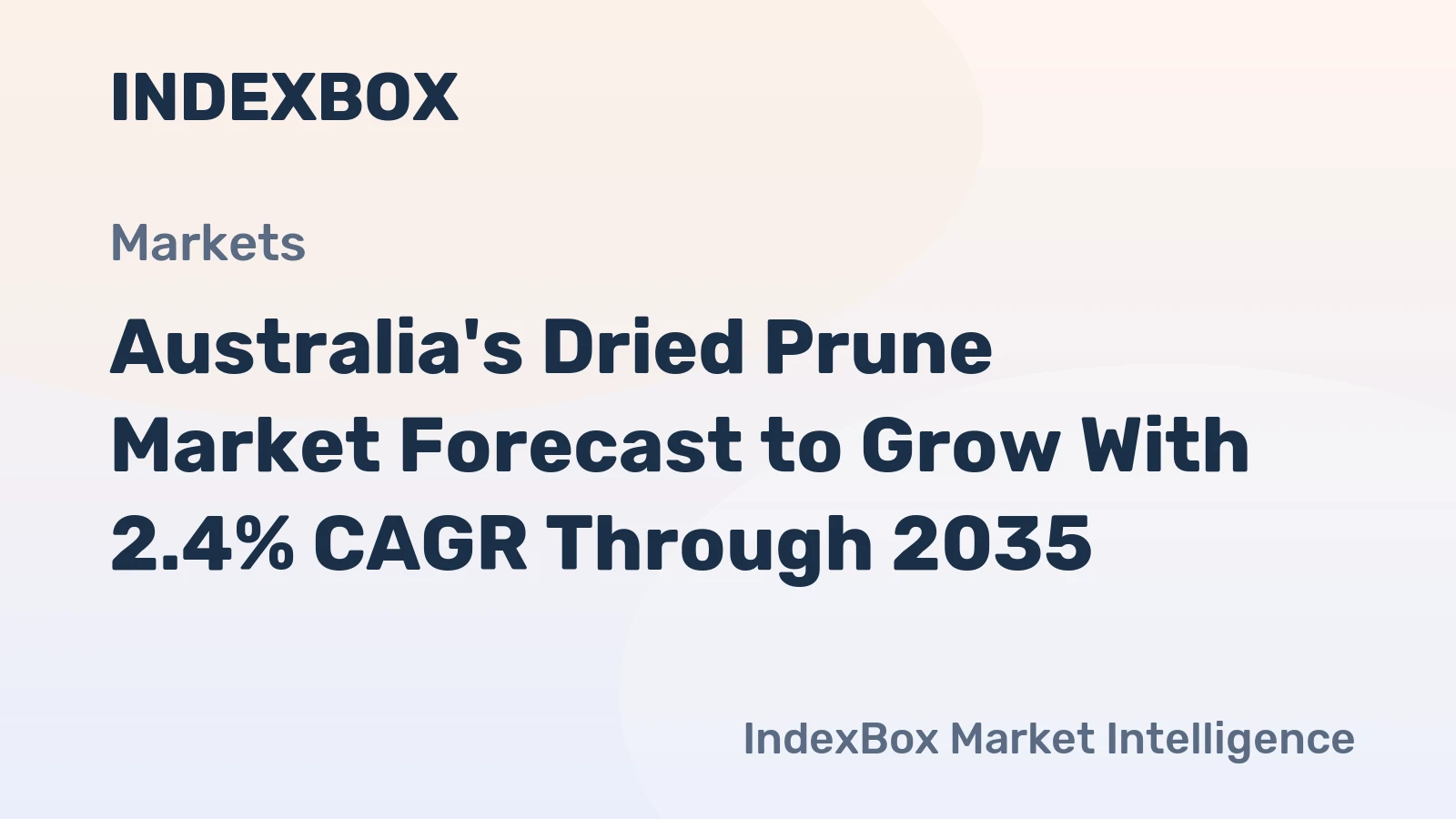 Australia's Dried Prune Market Forecast to Grow With 2.4% CAGR Through 2035