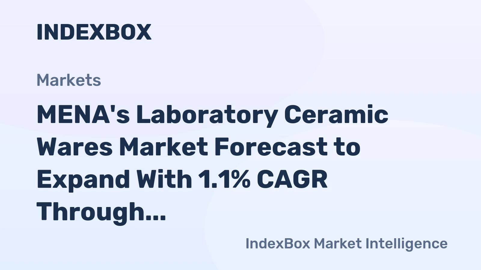MENA's Laboratory Ceramic Wares Market Forecast to Expand With 1.1% CAGR Through 2035