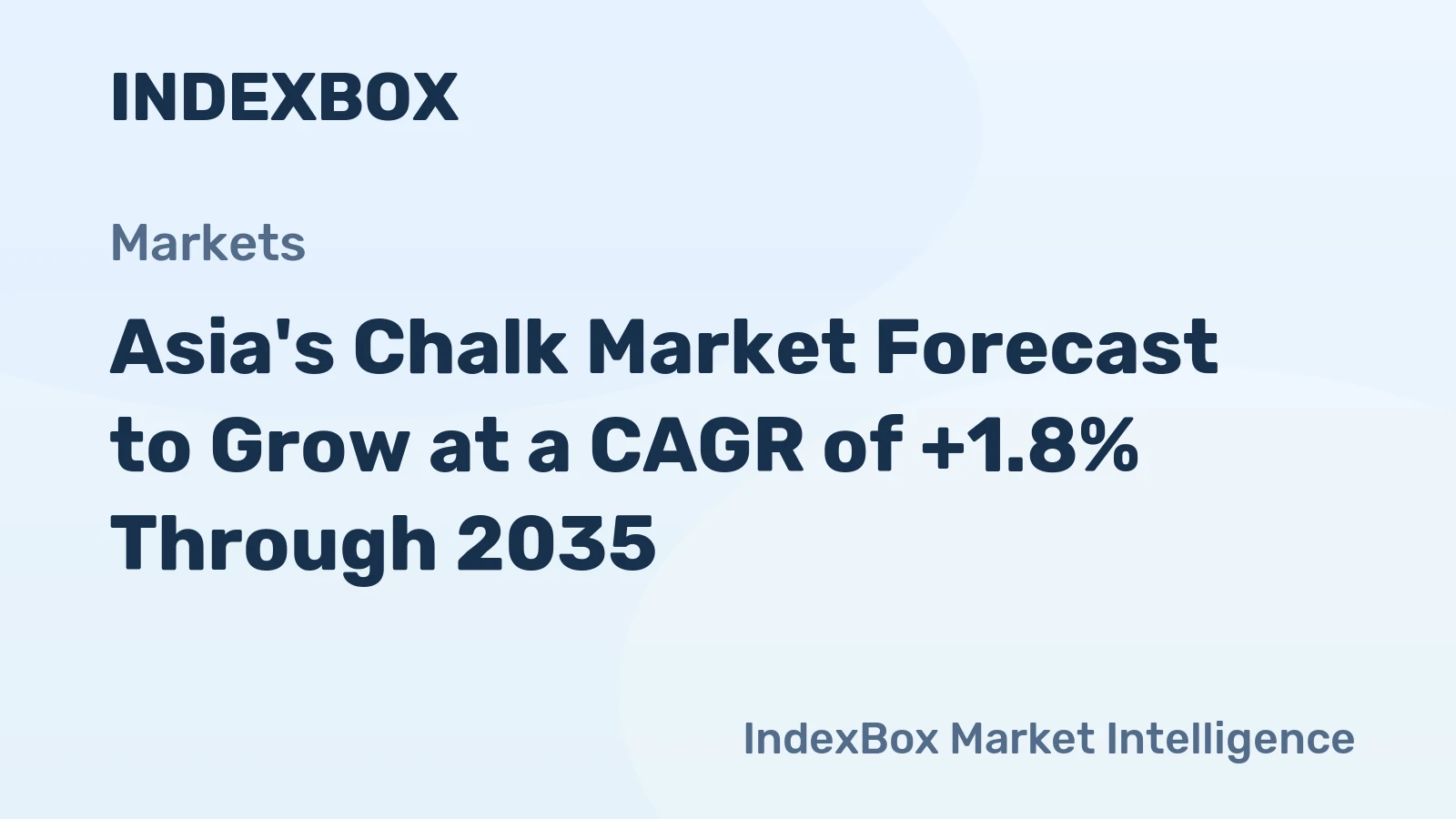 Asia's Chalk Market Forecast to Grow at a CAGR of +1.8% Through 2035