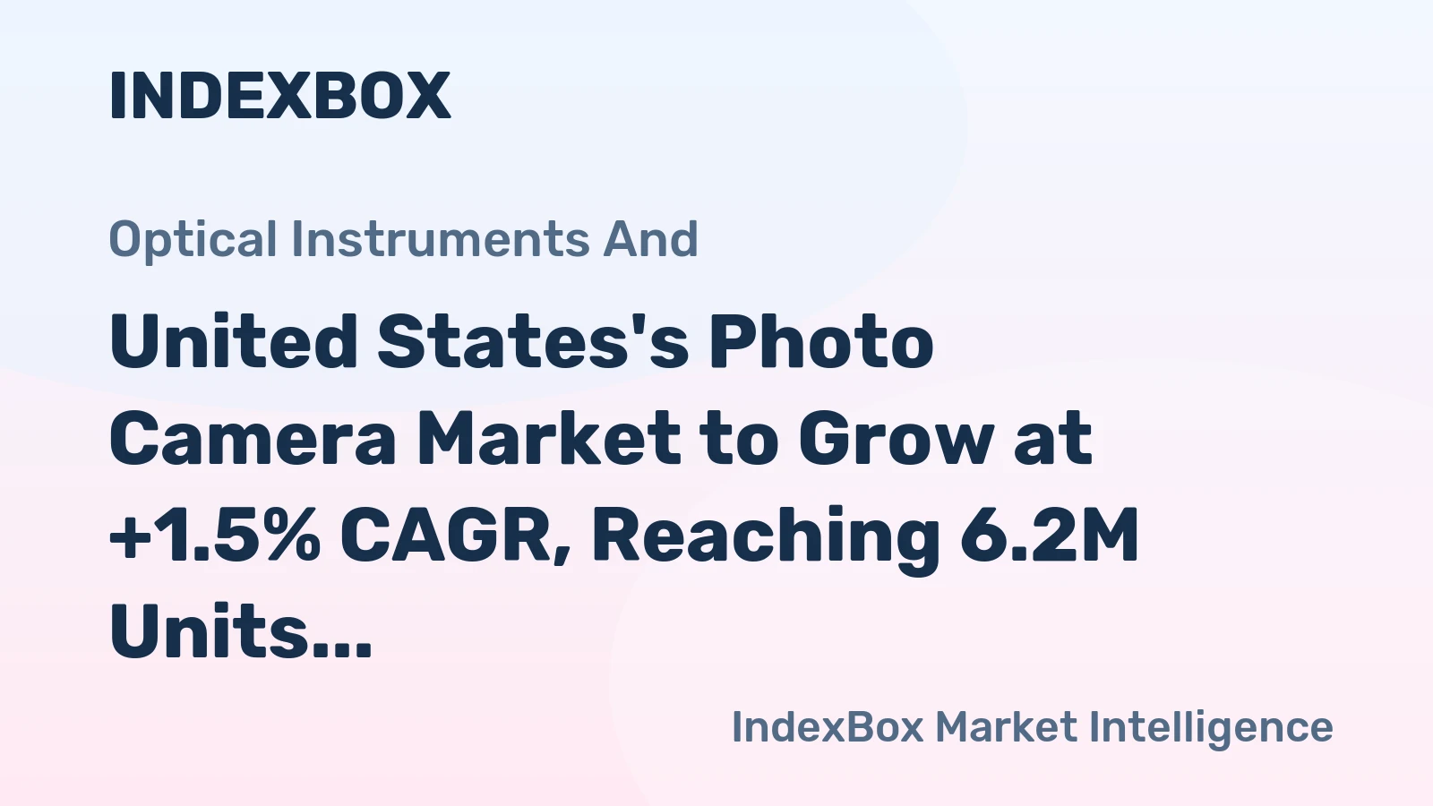 United States's Photo Camera Market to Grow at +1.5% CAGR, Reaching 6.2M Units by 2035