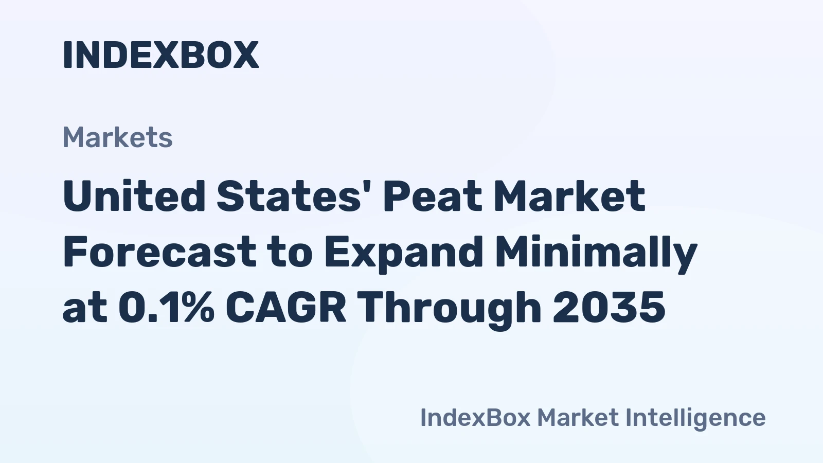 United States' Peat Market Forecast to Expand Minimally at 0.1% CAGR Through 2035