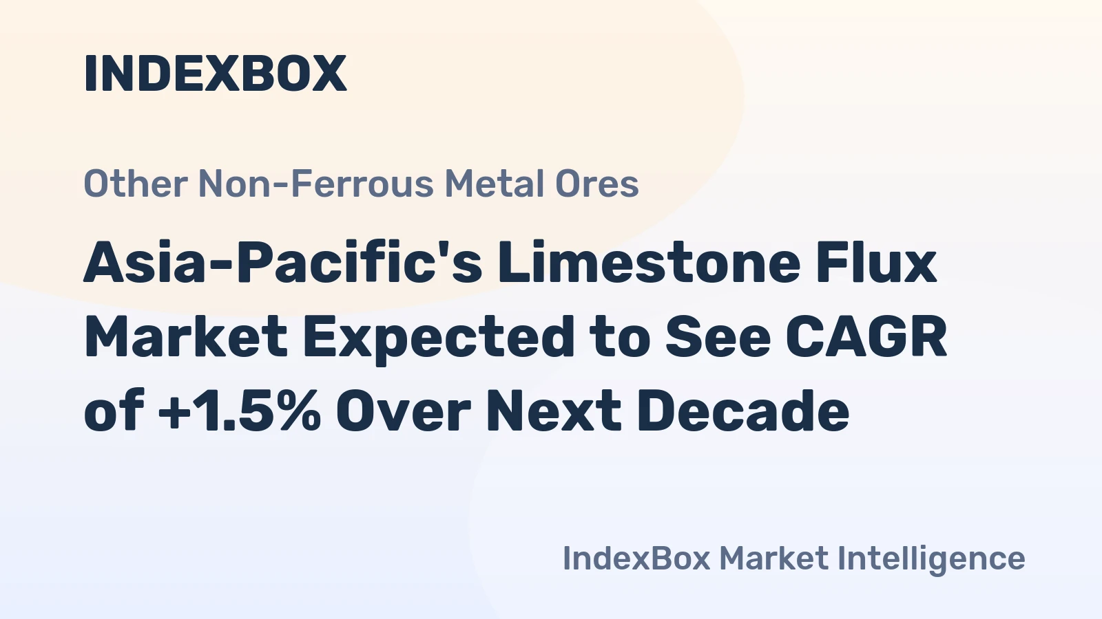 Asia-Pacific's Limestone Flux Market Expected to See CAGR of +1.5% Over Next Decade
