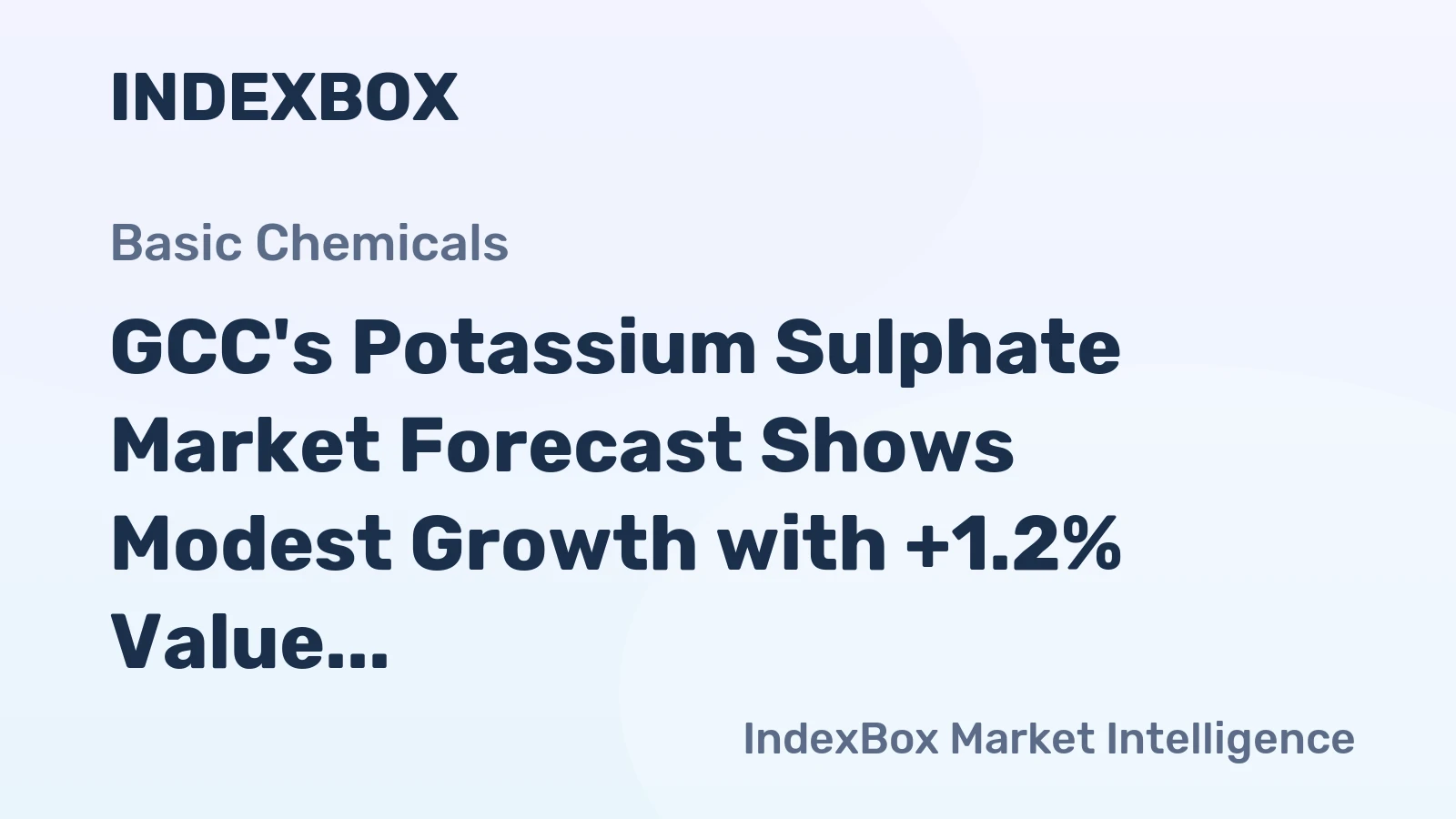 GCC's Potassium Sulphate Market Forecast Shows Modest Growth with +1.2% Value CAGR Through 2035