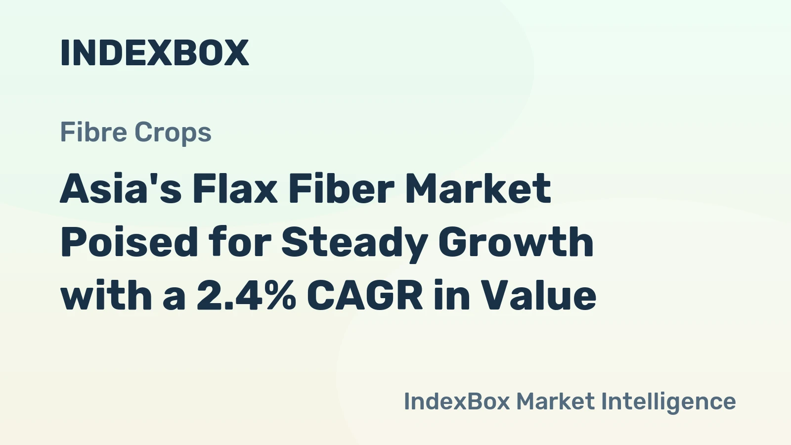 Asia's Flax Fiber Market Poised for Steady Growth with a 2.4% CAGR in Value