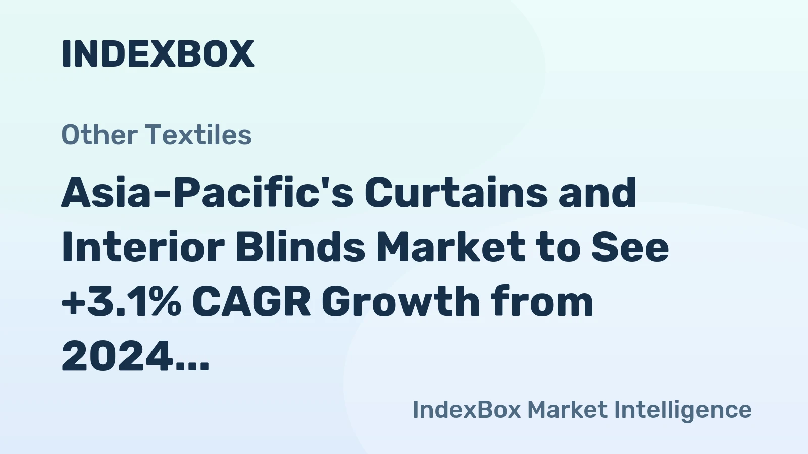 Asia-Pacific's Curtains and Interior Blinds Market to See +3.1% CAGR Growth from 2024 to 2035