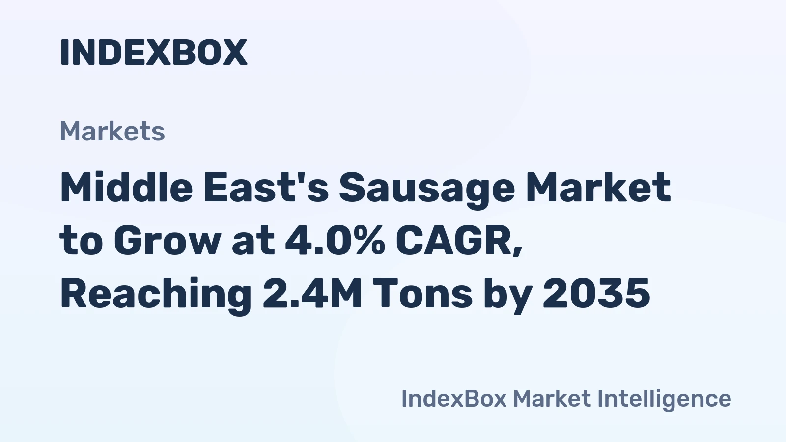 Middle East's Sausage Market to Grow at 4.0% CAGR, Reaching 2.4M Tons by 2035