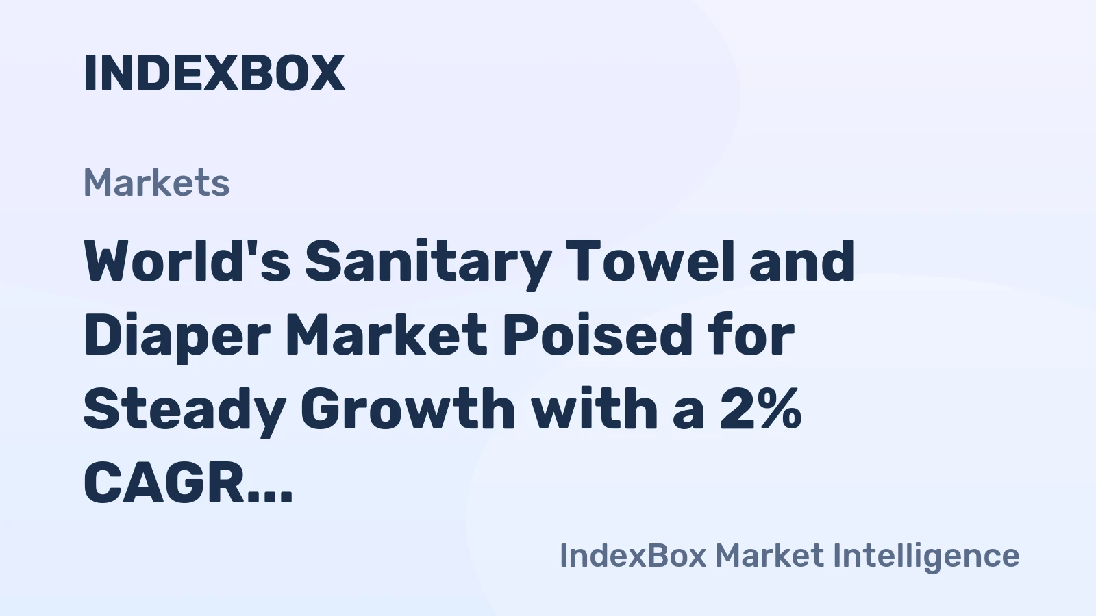 World's Sanitary Towel and Diaper Market Poised for Steady Growth with a 2% CAGR in Value Through 2035
