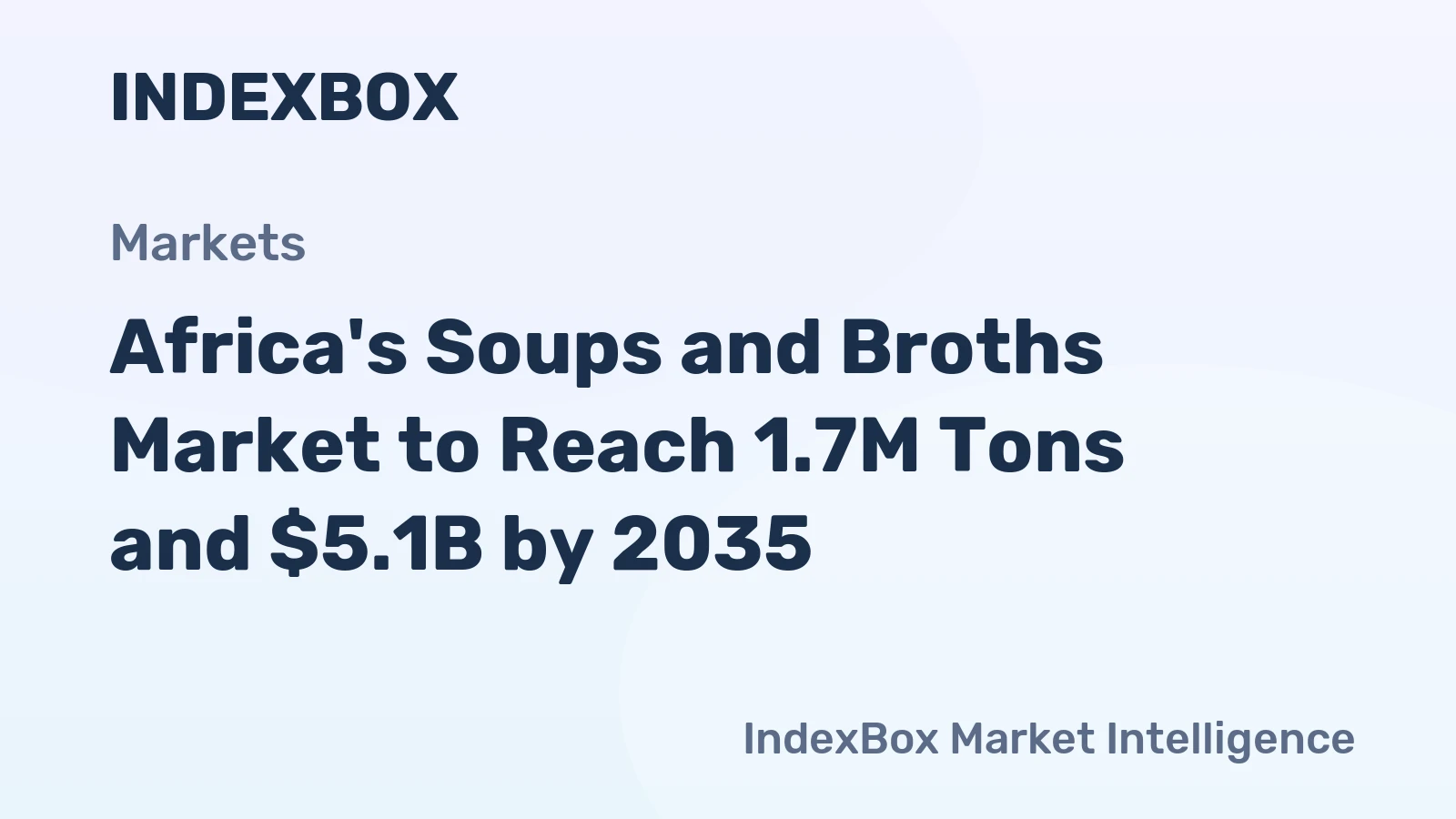 Africa's Soups and Broths Market to Reach 1.7M Tons and $5.1B by 2035