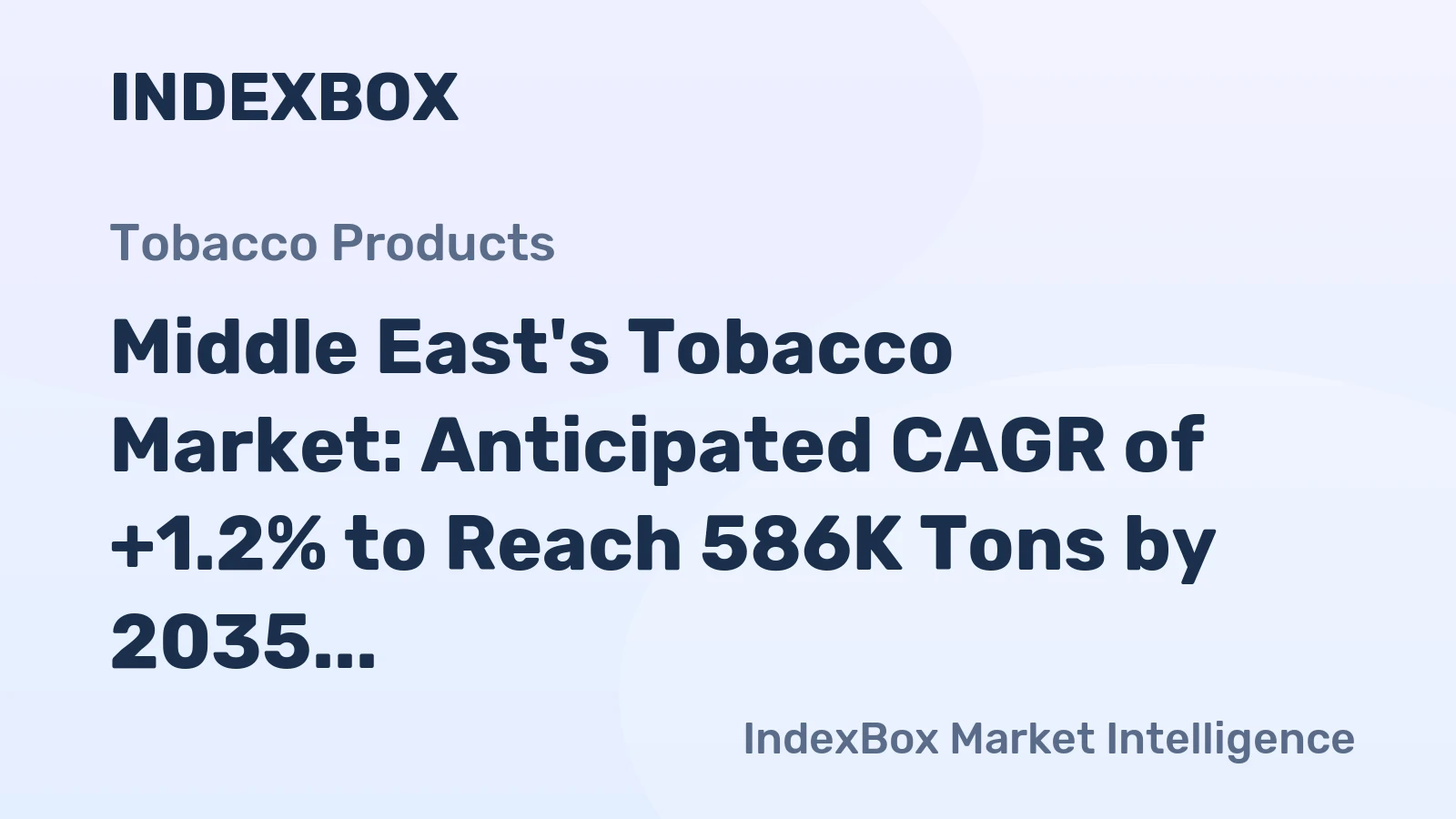 Middle East's Tobacco Market: Anticipated CAGR of +1.2% to Reach 586K Tons by 2035