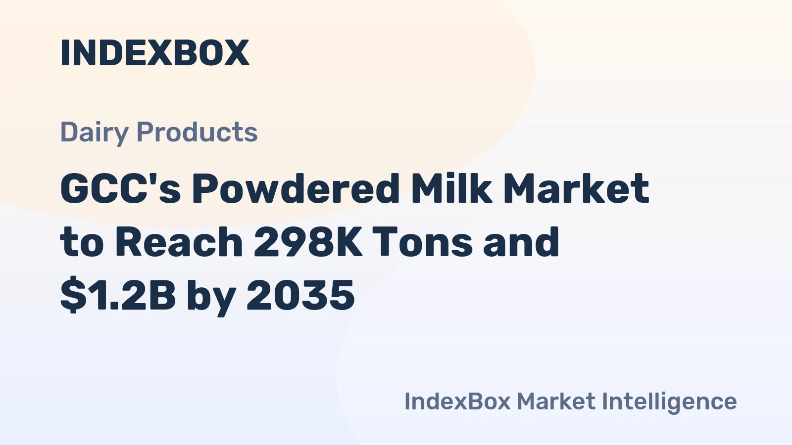 GCC's Powdered Milk Market to Reach 298K Tons and $1.2B by 2035